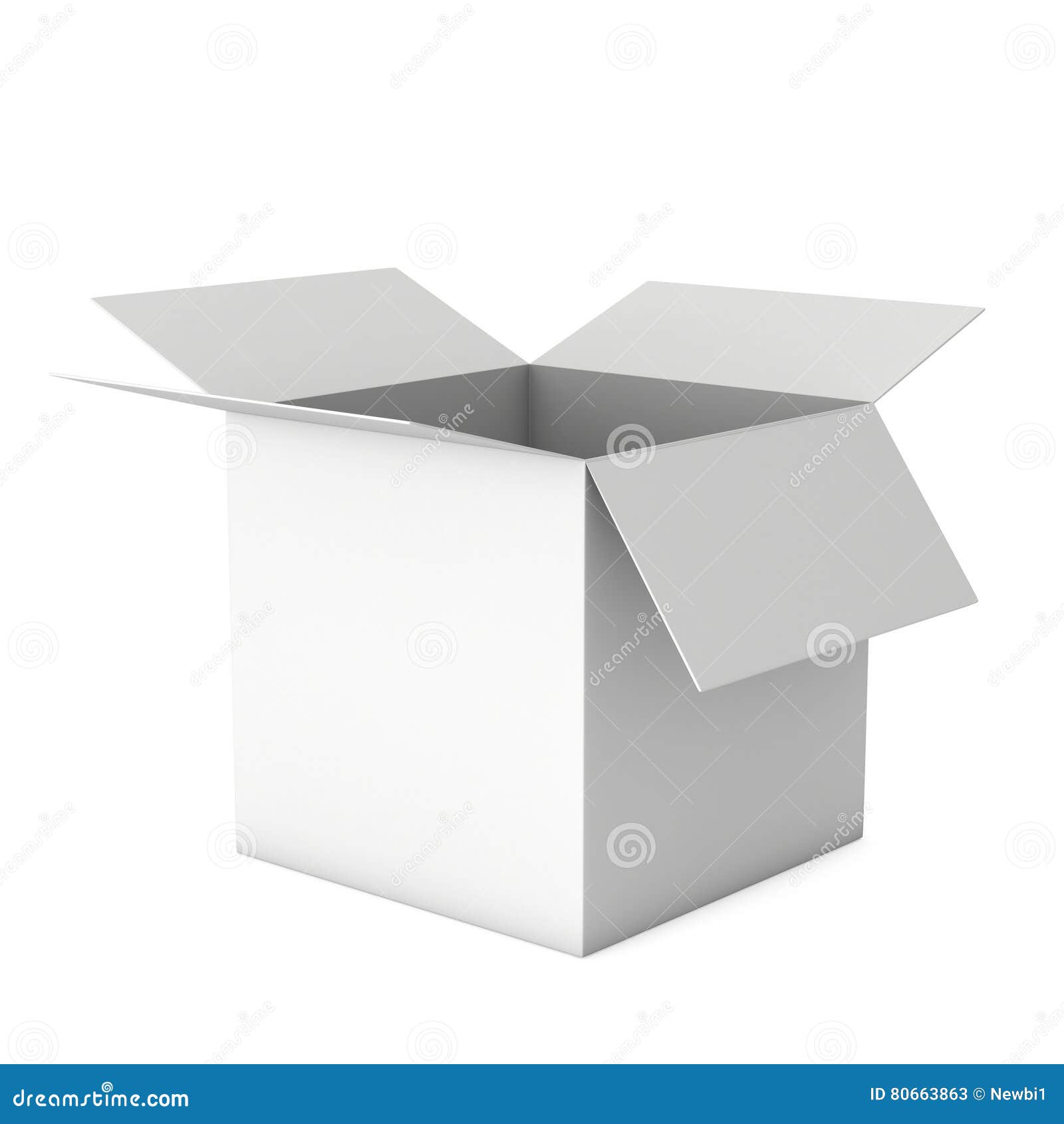 Open box 3d stock illustration. Illustration of pack - 80663863