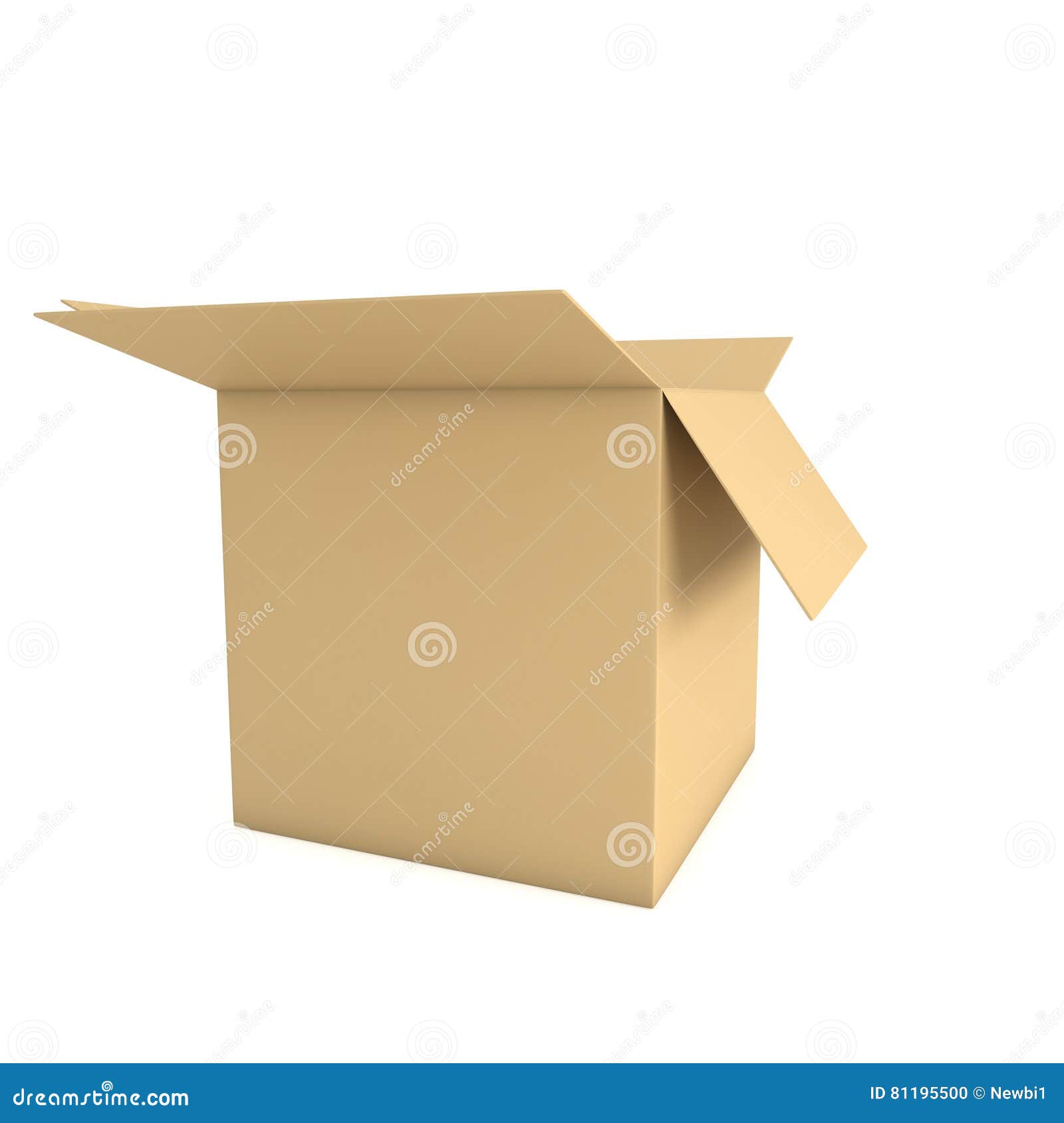 Open box 3d stock illustration. Illustration of isolated - 81195500