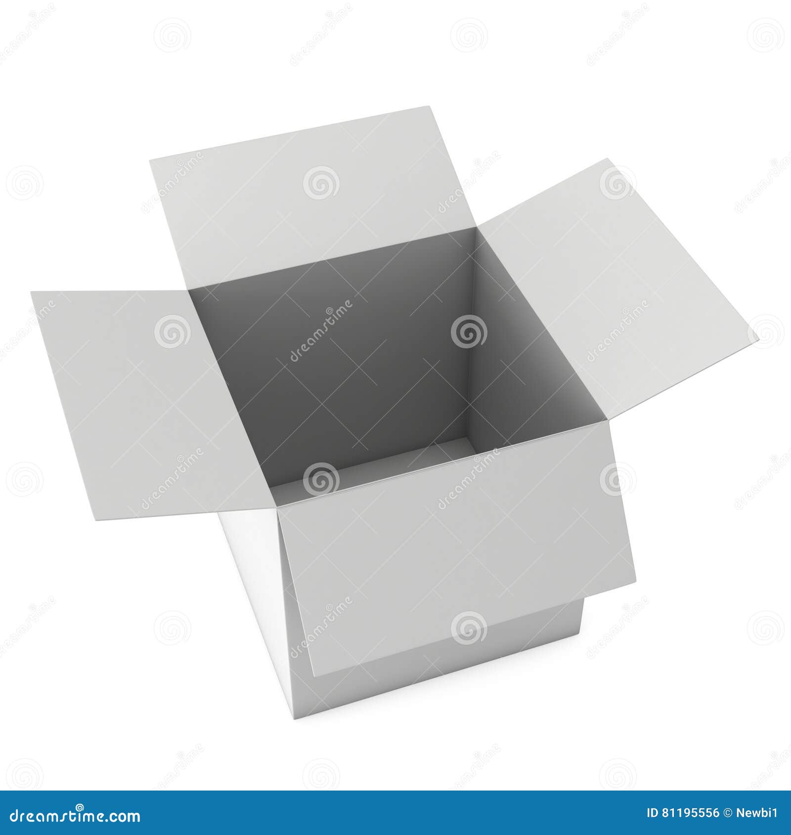 Open box 3d stock illustration. Illustration of carton - 81195556