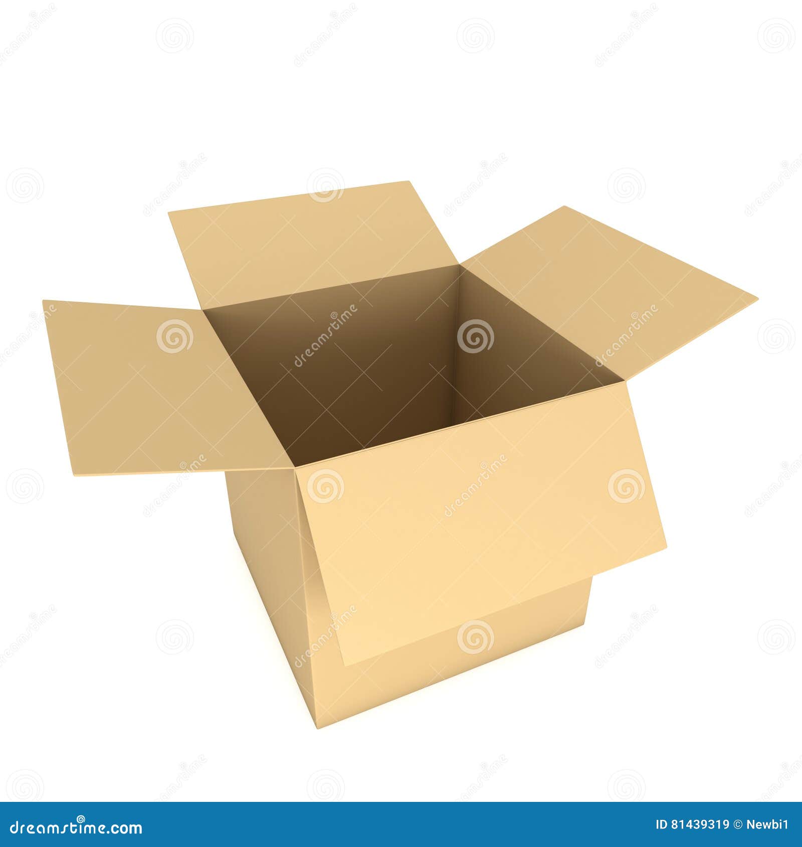 Open box 3d stock illustration. Illustration of presentation - 81439319