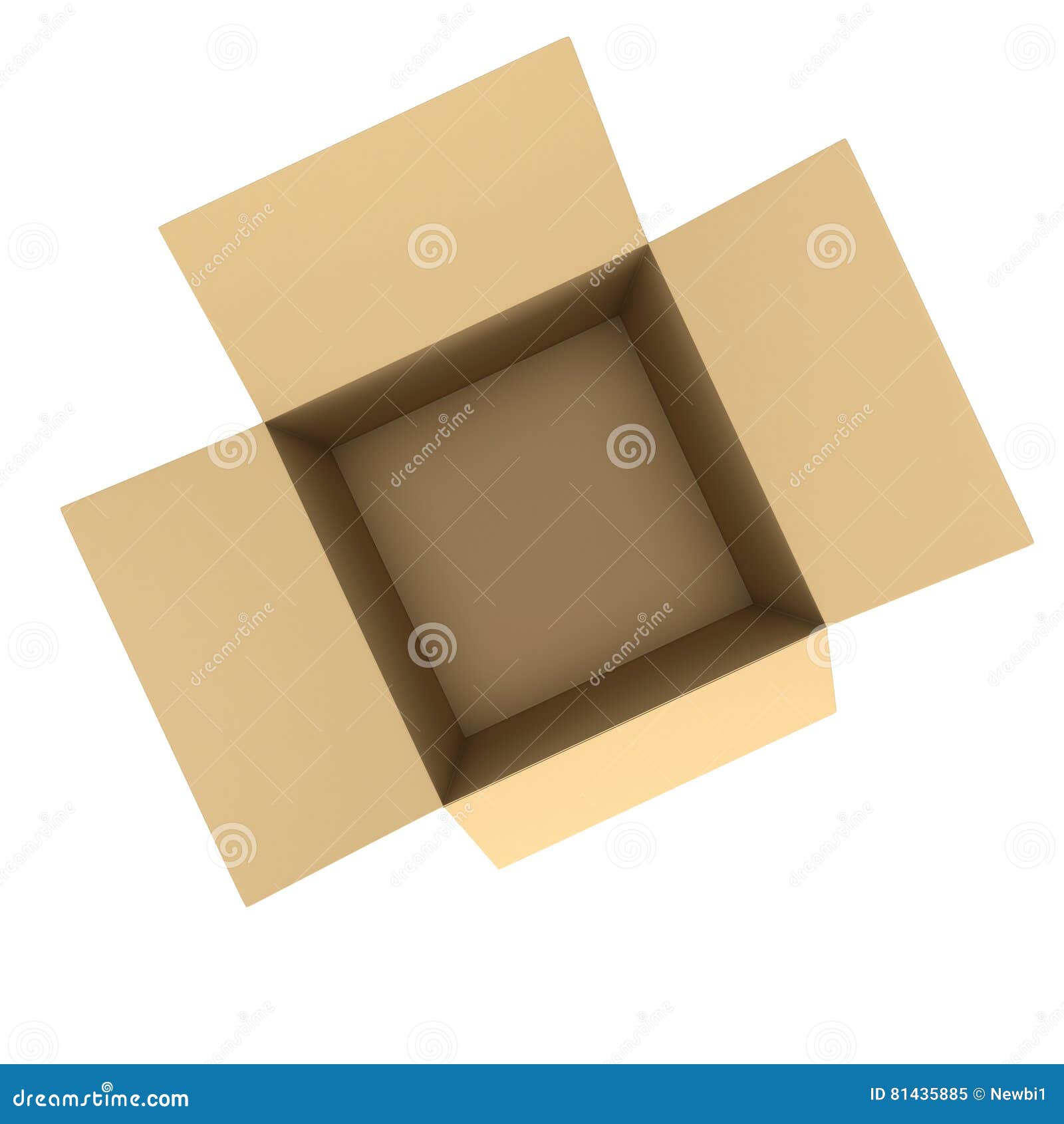 Open box 3d stock illustration. Illustration of product - 81435885