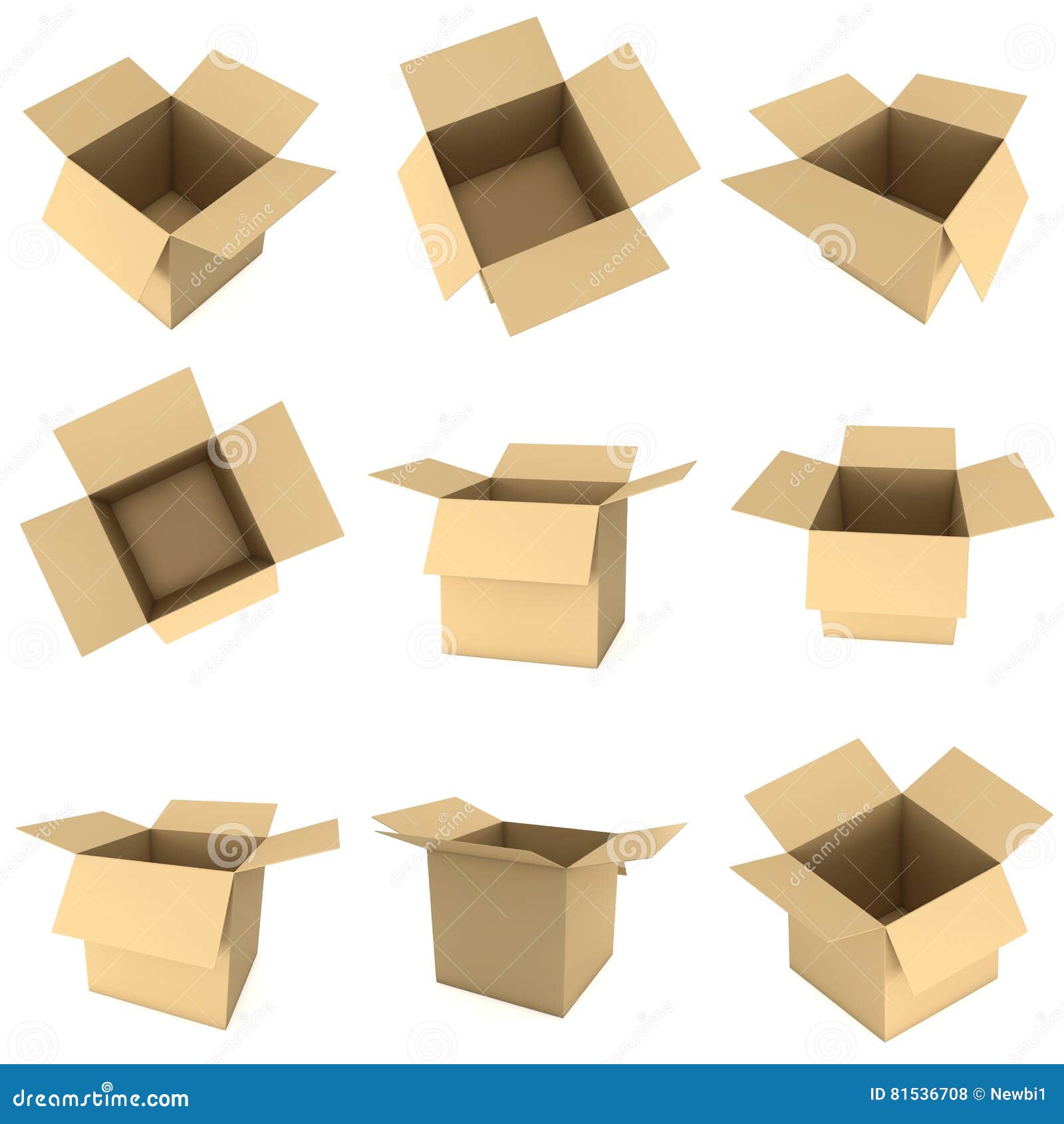 Open box 3d set stock illustration. Illustration of mail - 81536708