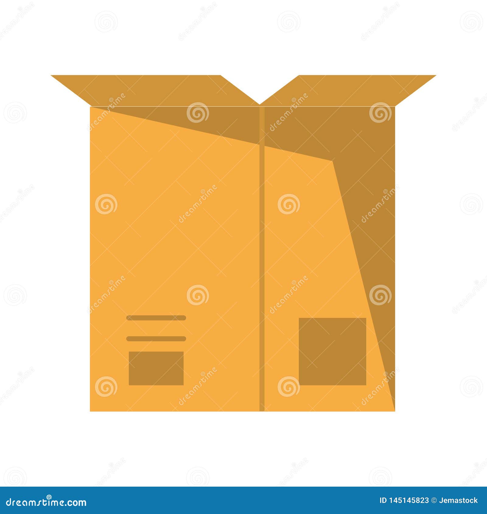 Open box delivery isolated stock vector. Illustration of article ...