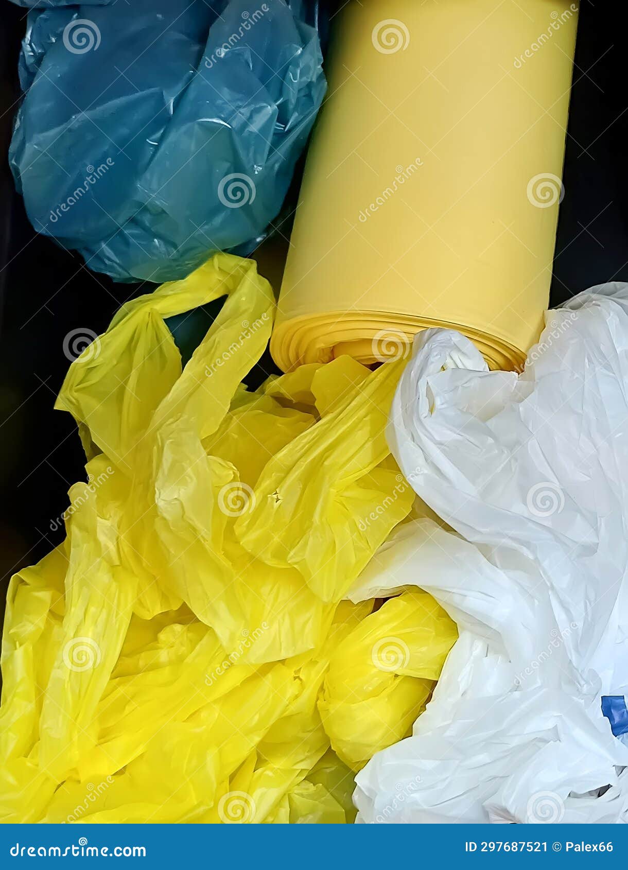 Open Box with Different Polyethylene Garbage Bags Stock Image - Image ...