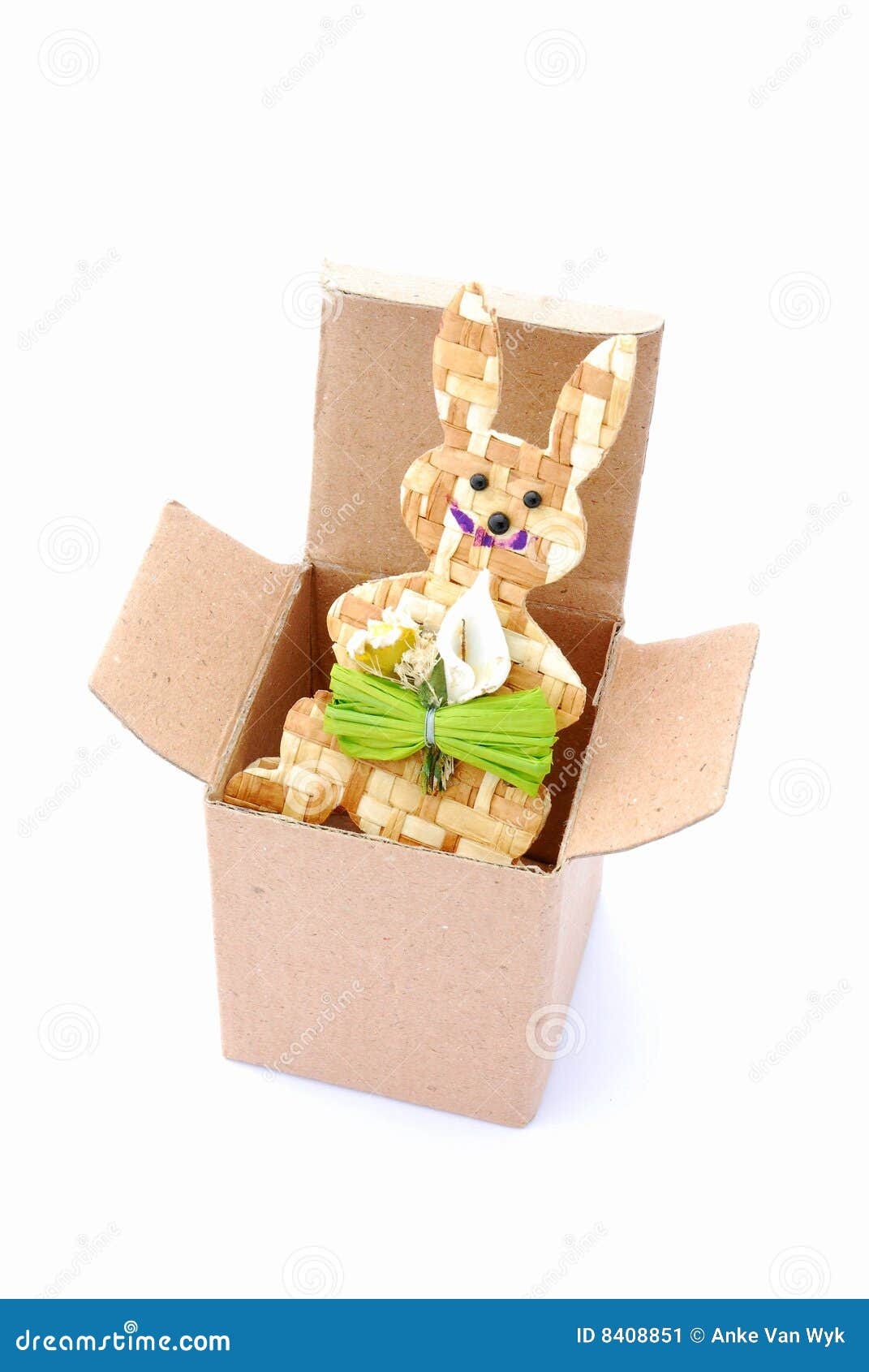Easter Bunny Ornament in Box Stock Image - Image of holiday, isolated ...