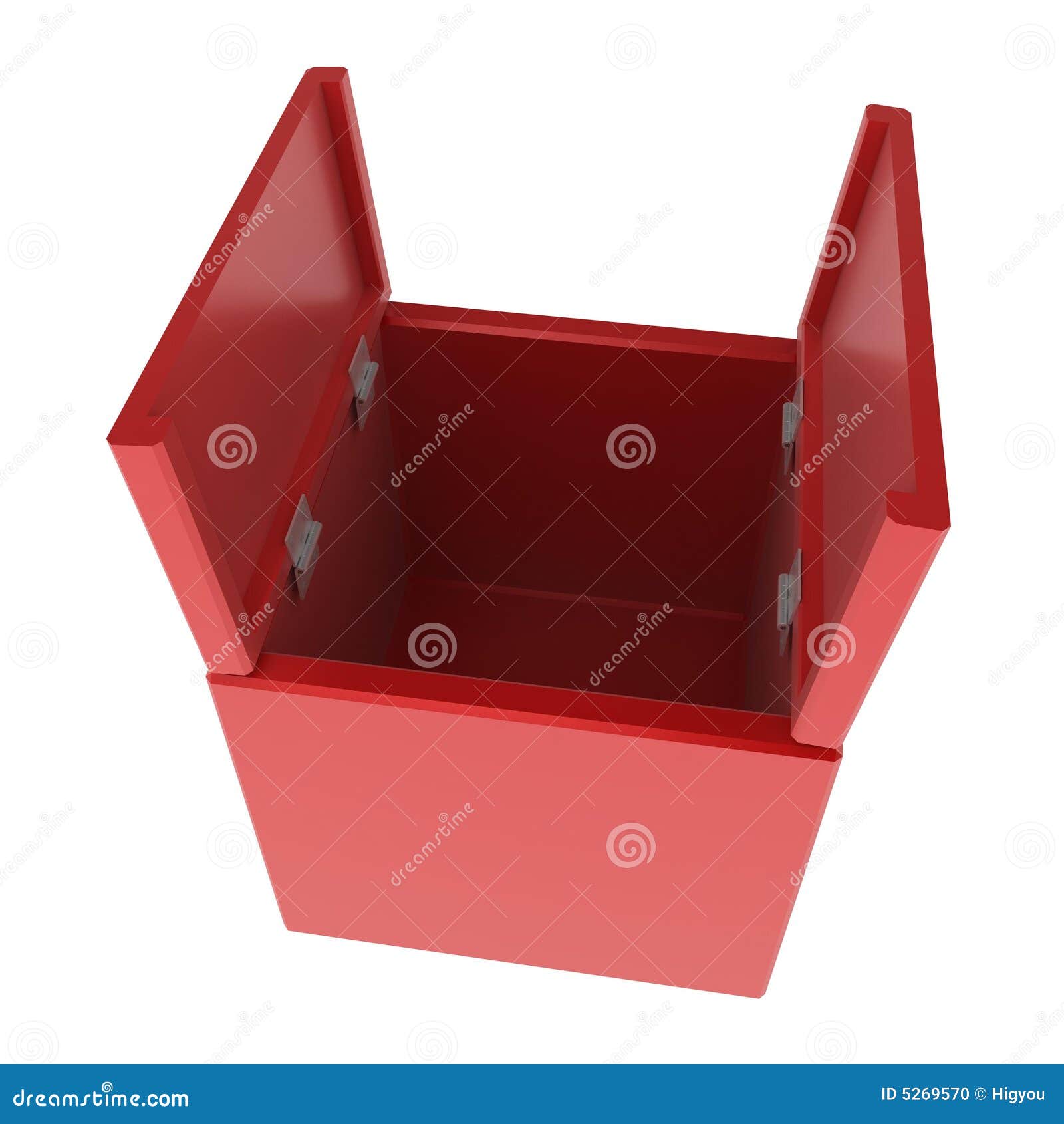 Open Box with Hinges stock illustration. Illustration of cartoon - 5269570