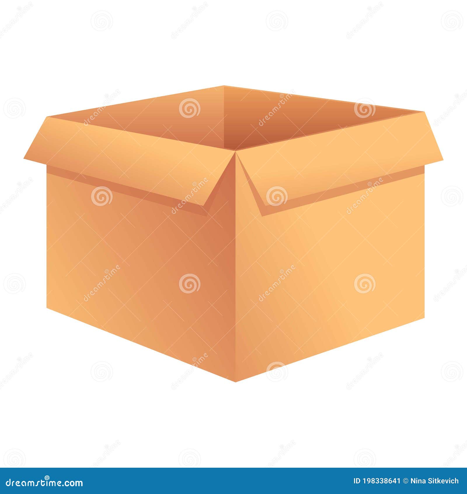 Open Box Icon, Cartoon Style Stock Vector - Illustration of pack ...