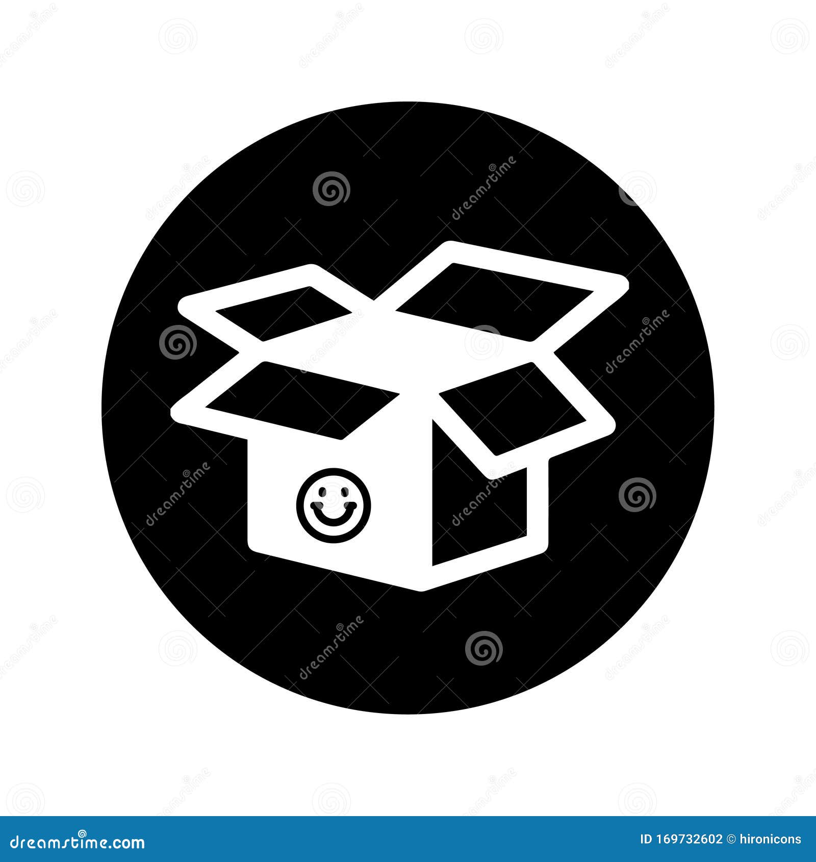 Open Box Icon, Empty Packet Stock Vector - Illustration of object ...