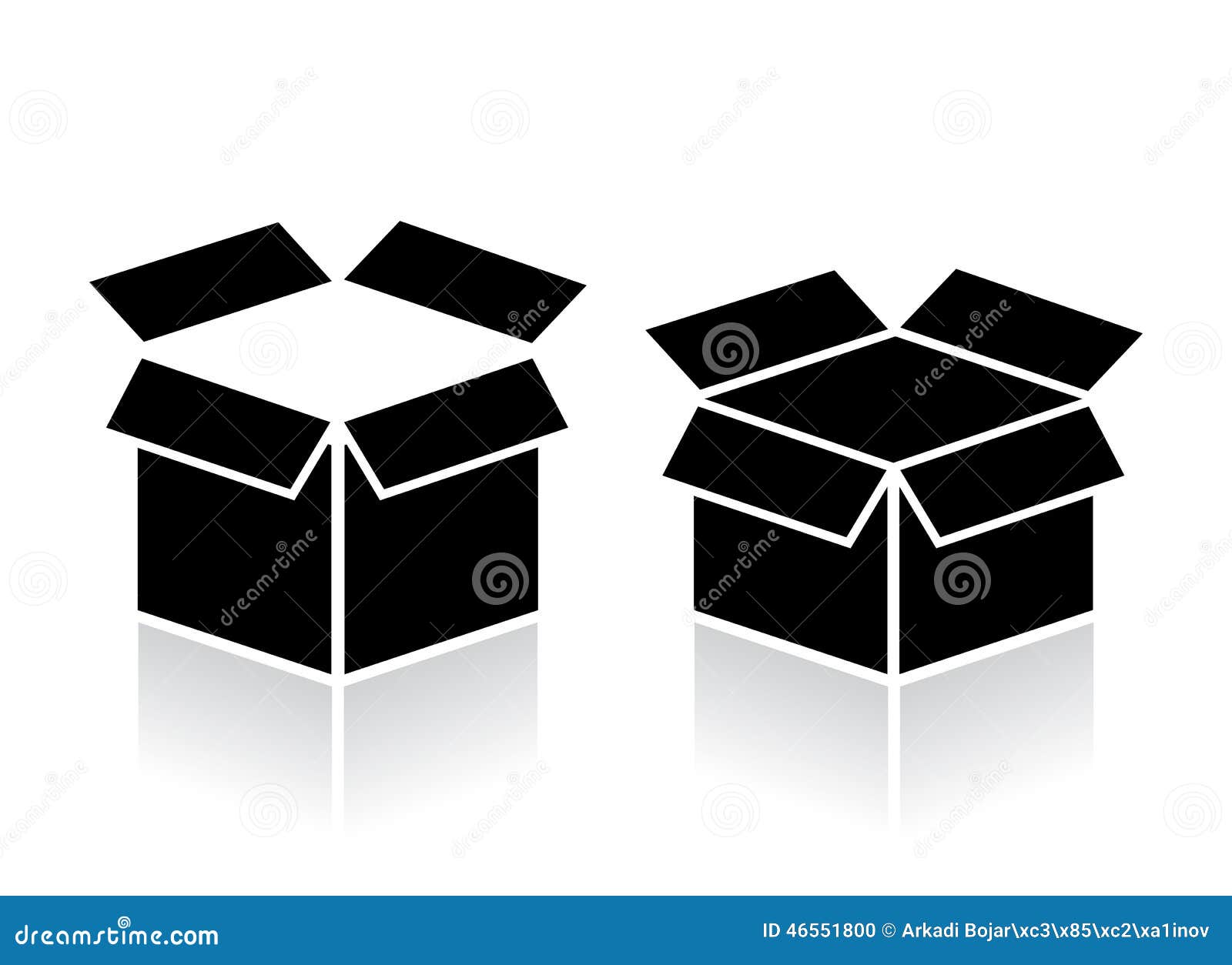 Open box icon stock vector. Illustration of icon, pack - 46551800