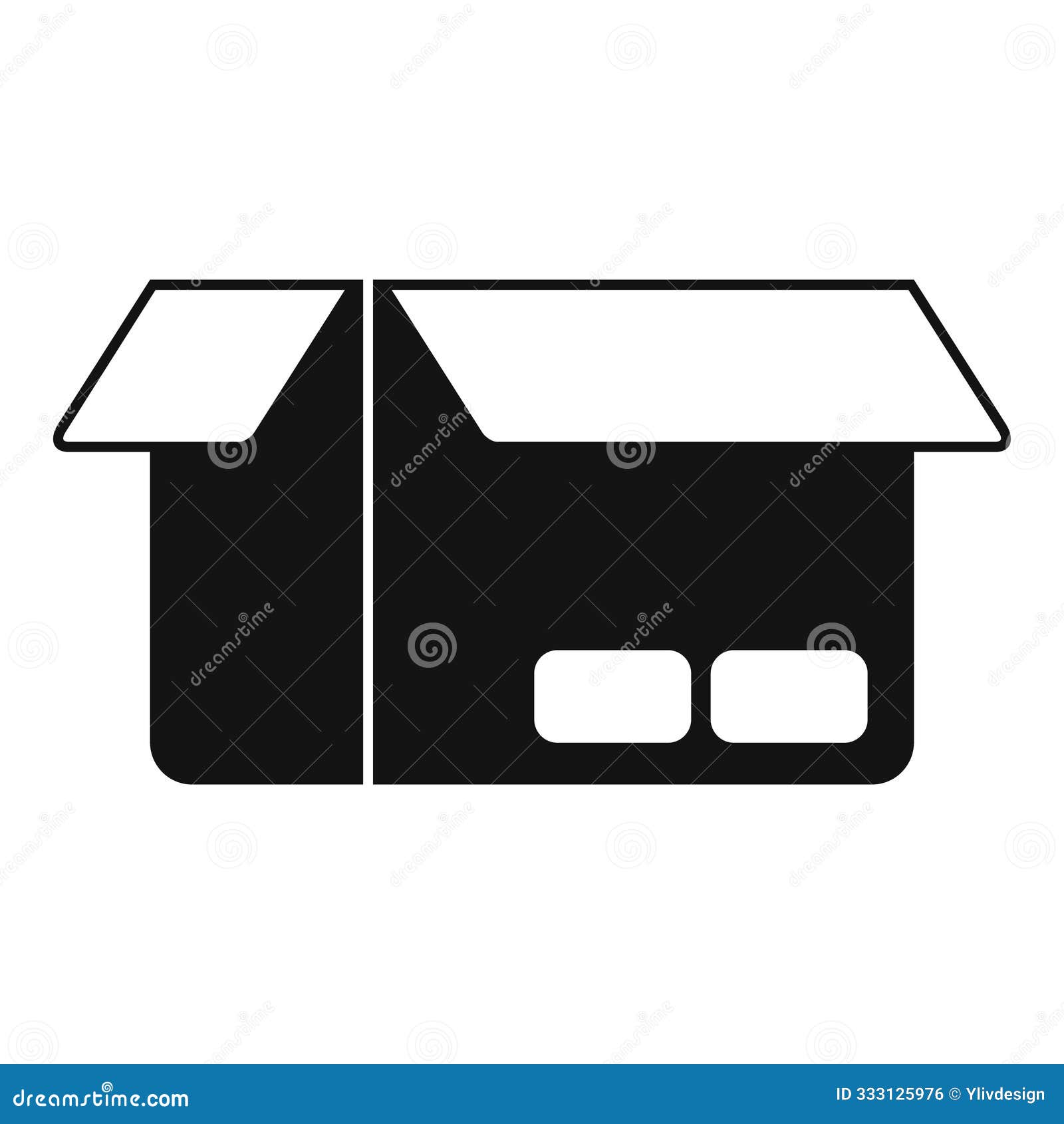 Open Box Icon Representing Storage or Shipping Stock Illustration ...
