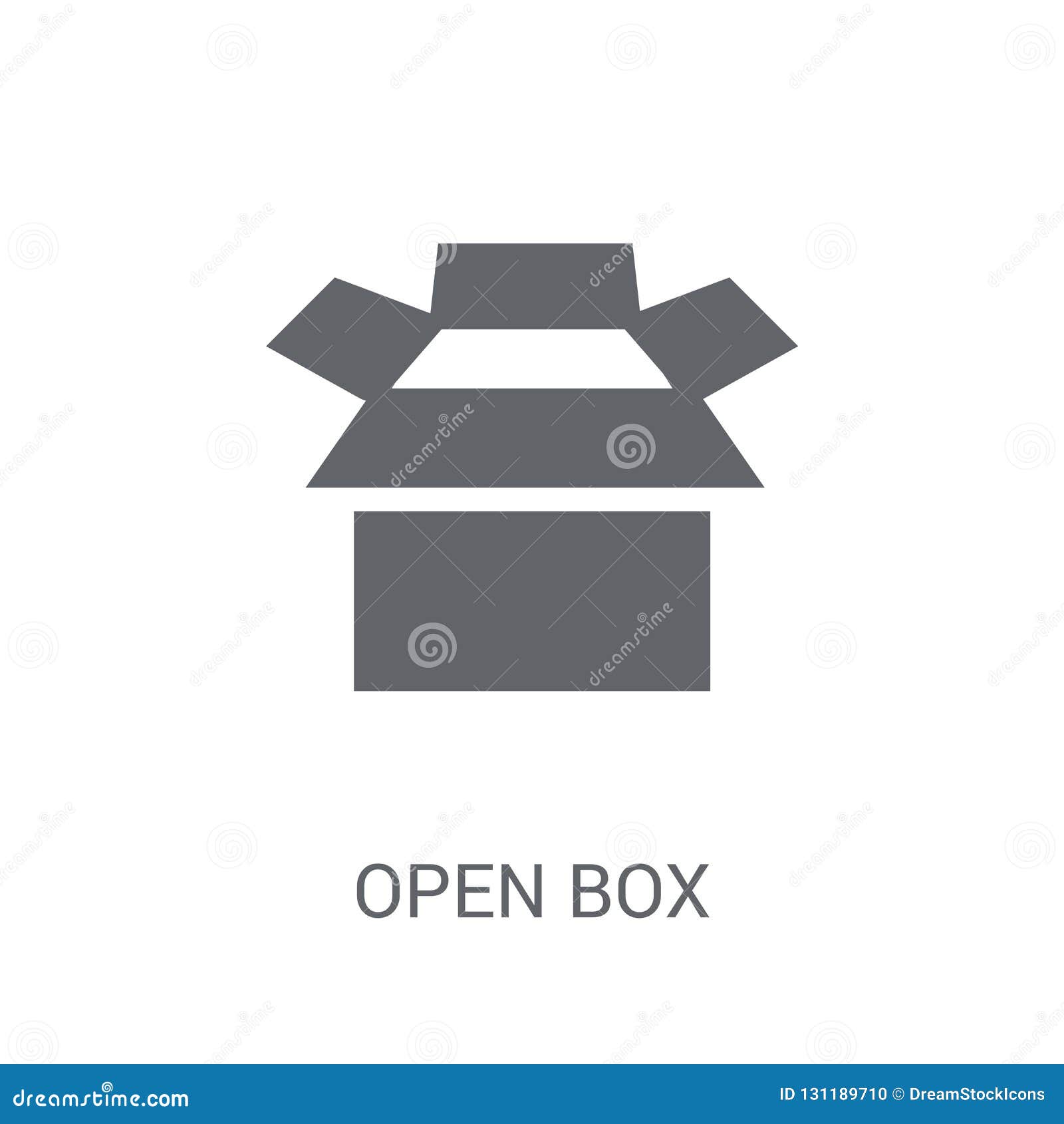 Open Box Icon. Trendy Open Box Logo Concept on White Background Stock ...