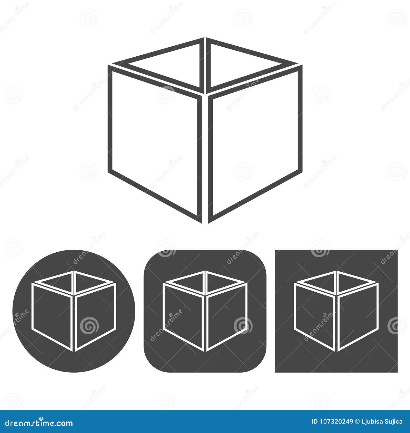 Open Box Icon - Vector Icons Set Stock Vector - Illustration of fragile ...