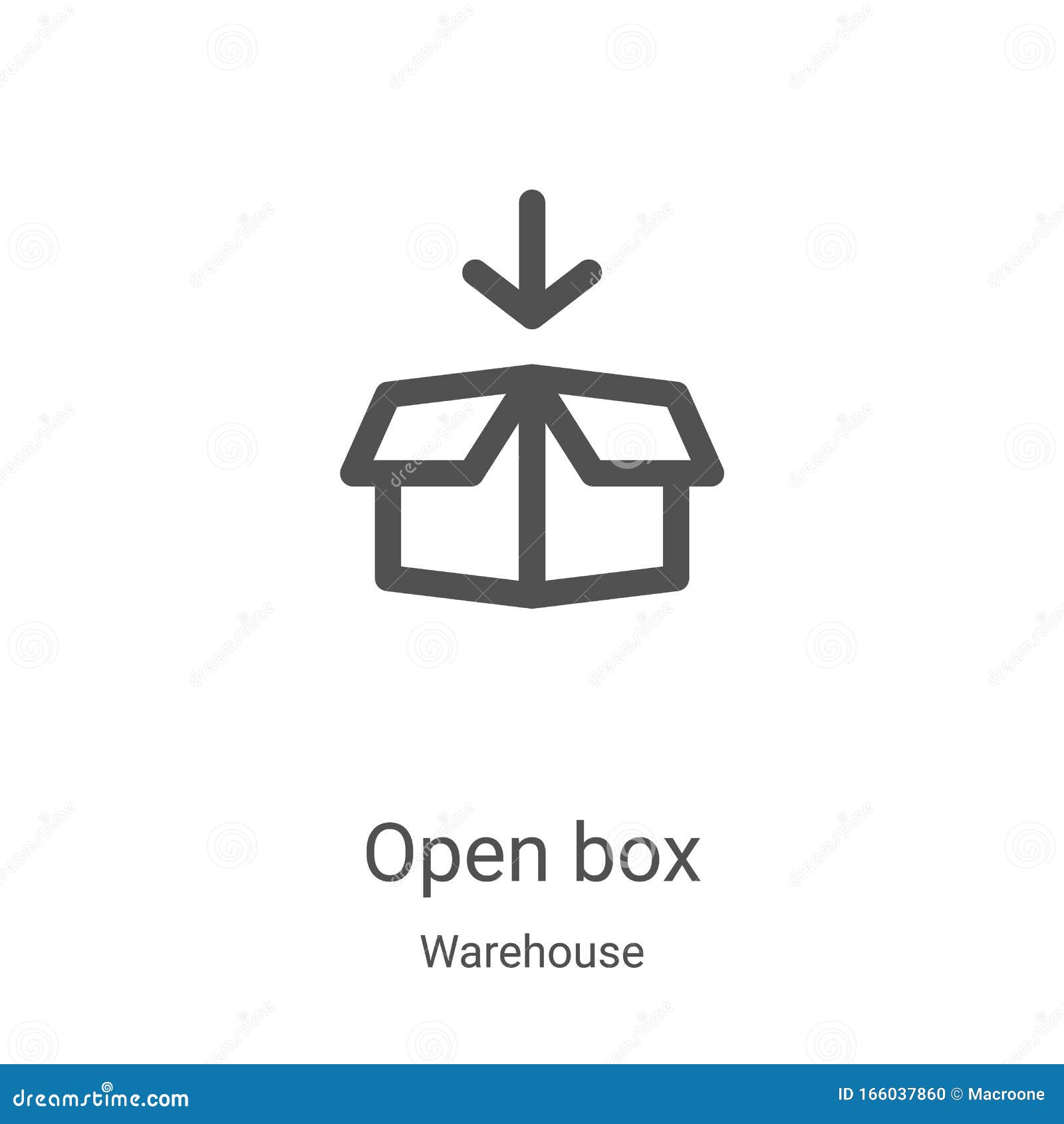 Open Box Icon Vector from Warehouse Collection. Thin Line Open Box ...