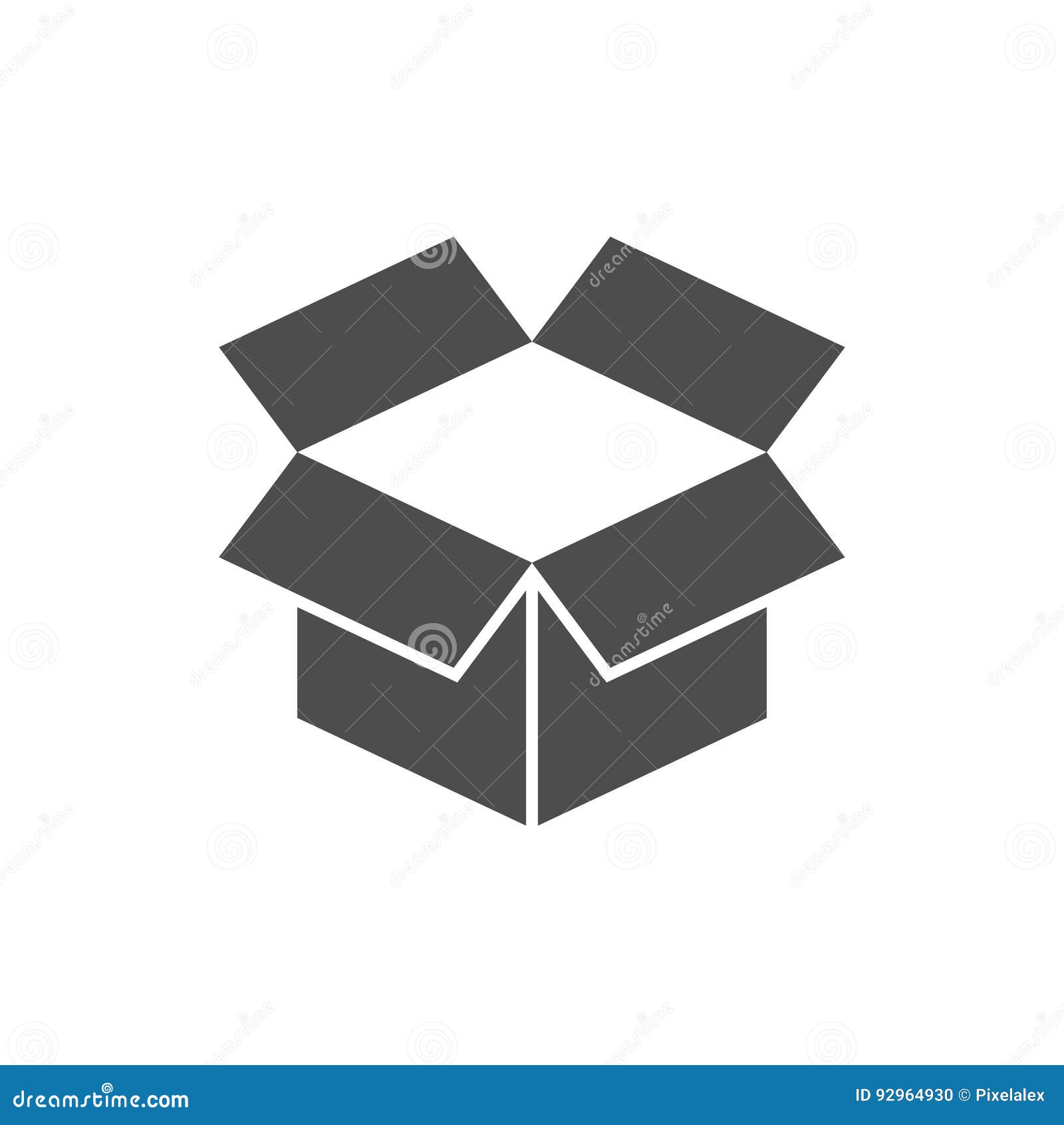 Open box icon stock vector. Illustration of design, container - 92964930