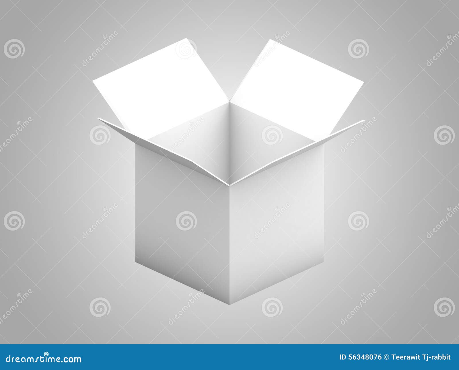 Open Box Isolated on a White Background Stock Illustration ...