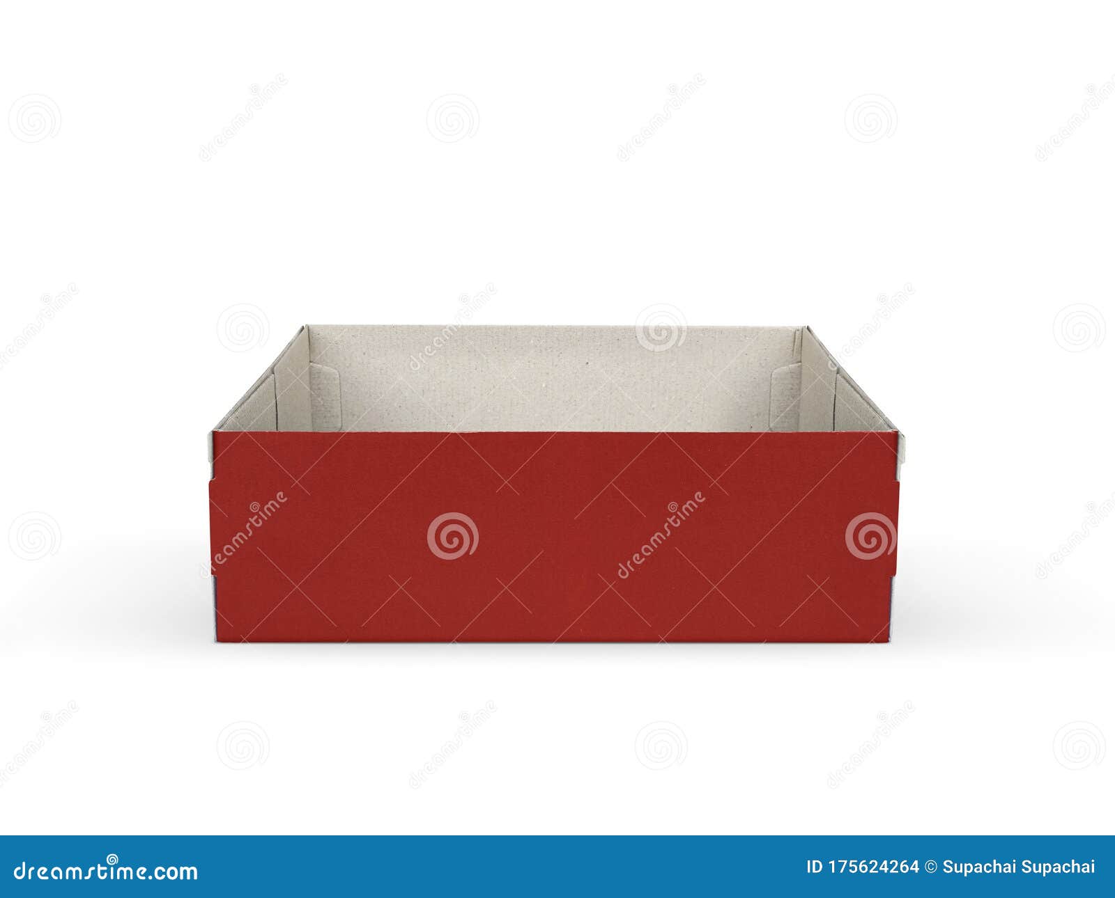 Open Box Isolated on a White Background Stock Photo - Image of shape ...