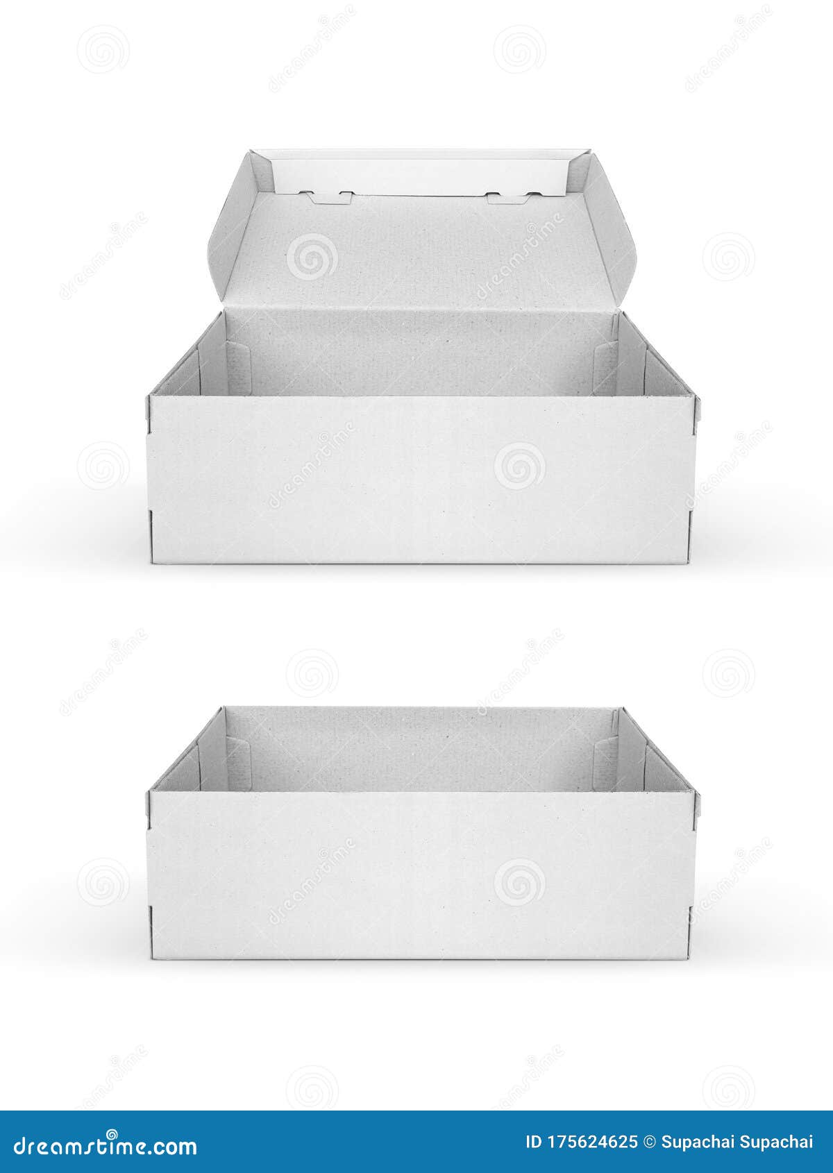 Open Box Isolated on a White Background Editorial Image - Image of ...