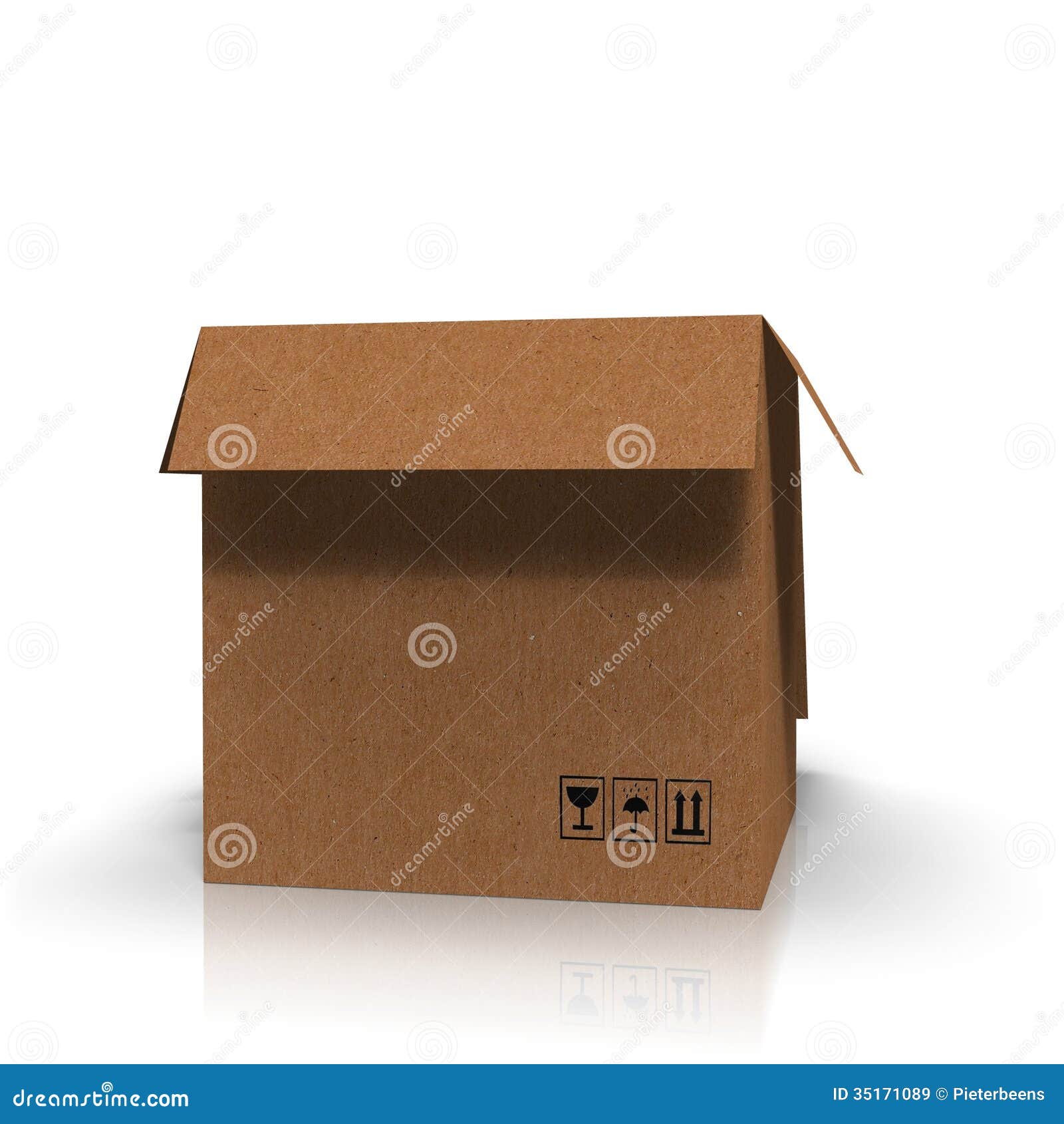 Open box on its side stock illustration. Illustration of transport ...