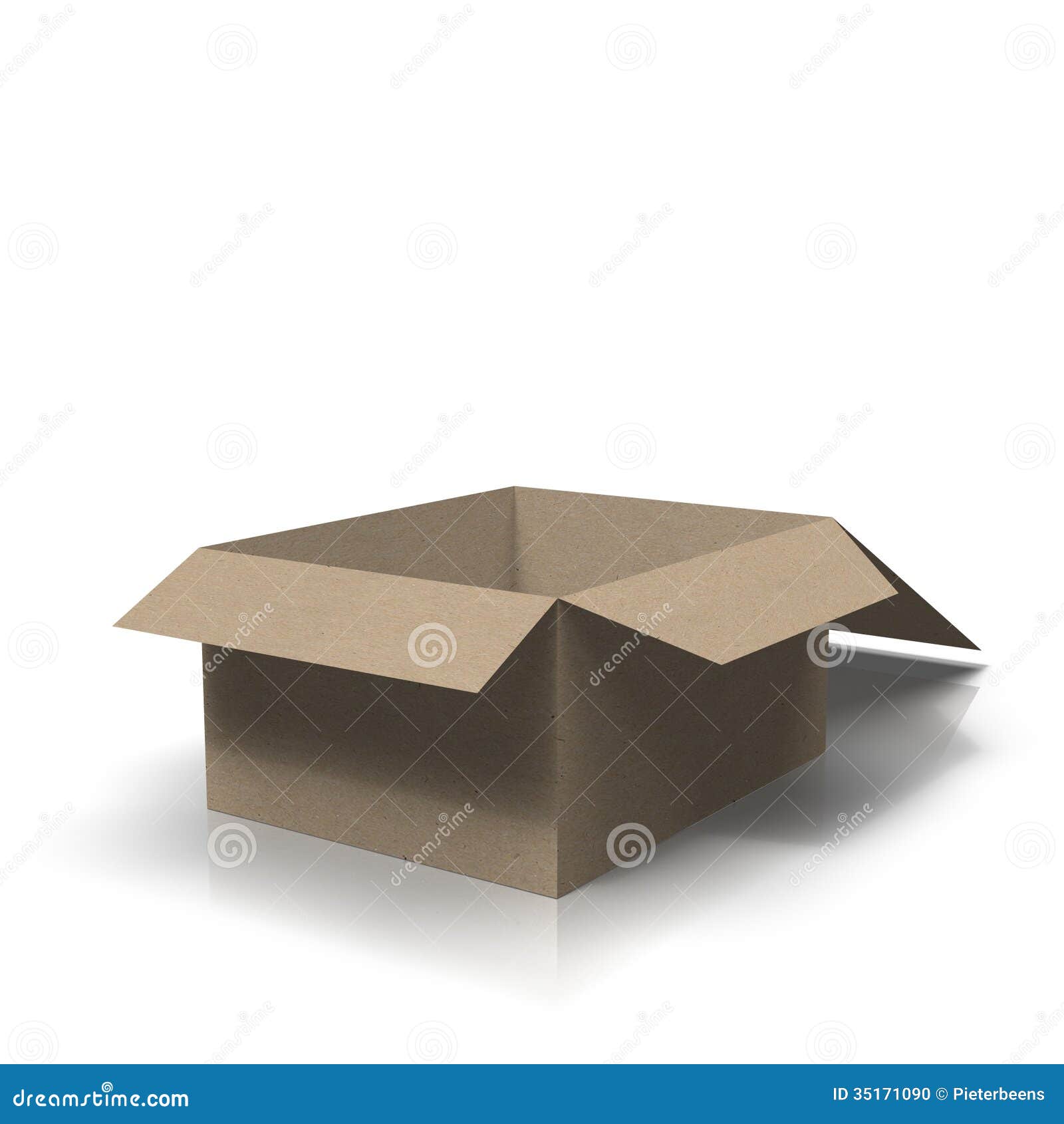 Open box on its side stock illustration. Illustration of product - 35171090