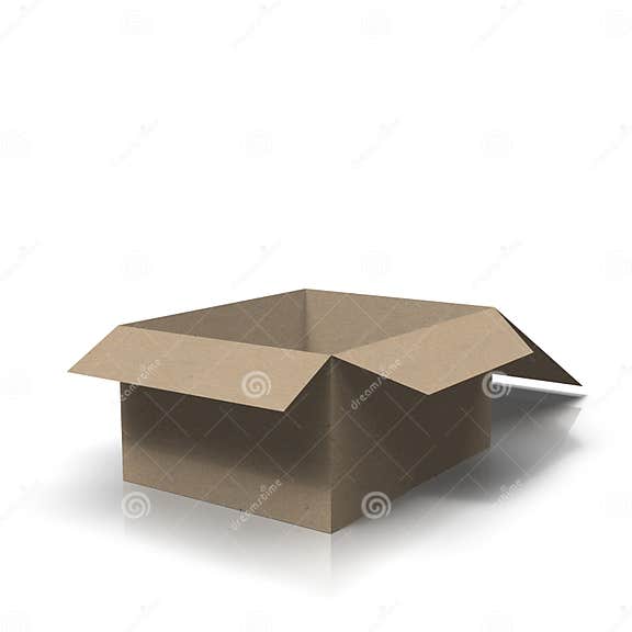 Open box on its side stock illustration. Illustration of product - 35171090