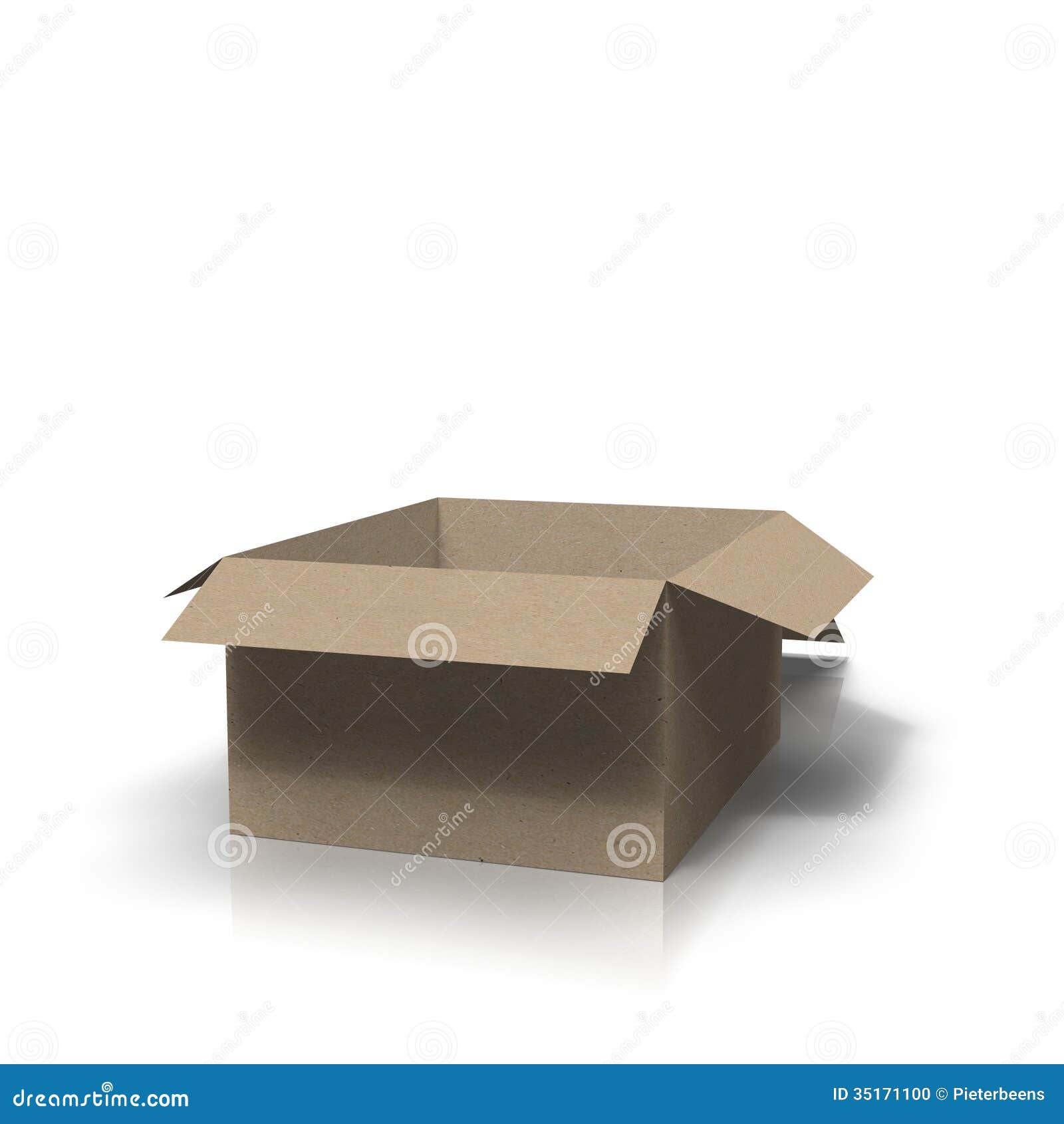 Open box on its side stock illustration. Illustration of pack - 35171100