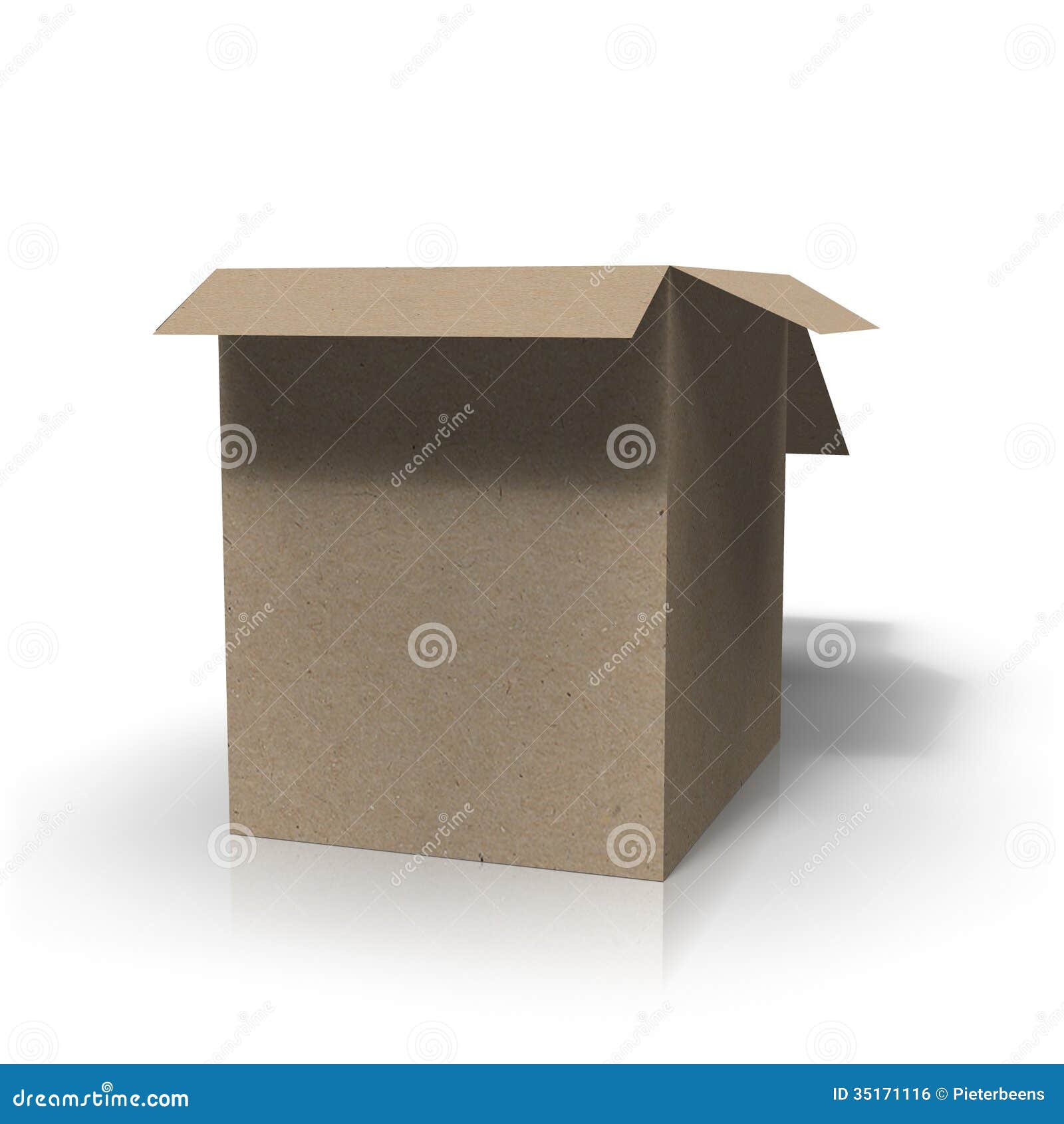 Open box on its side stock illustration. Illustration of product - 35171116