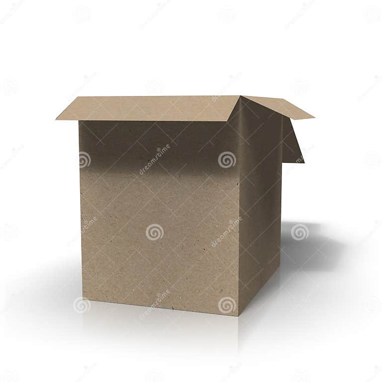 Open box on its side stock illustration. Illustration of product - 35171116