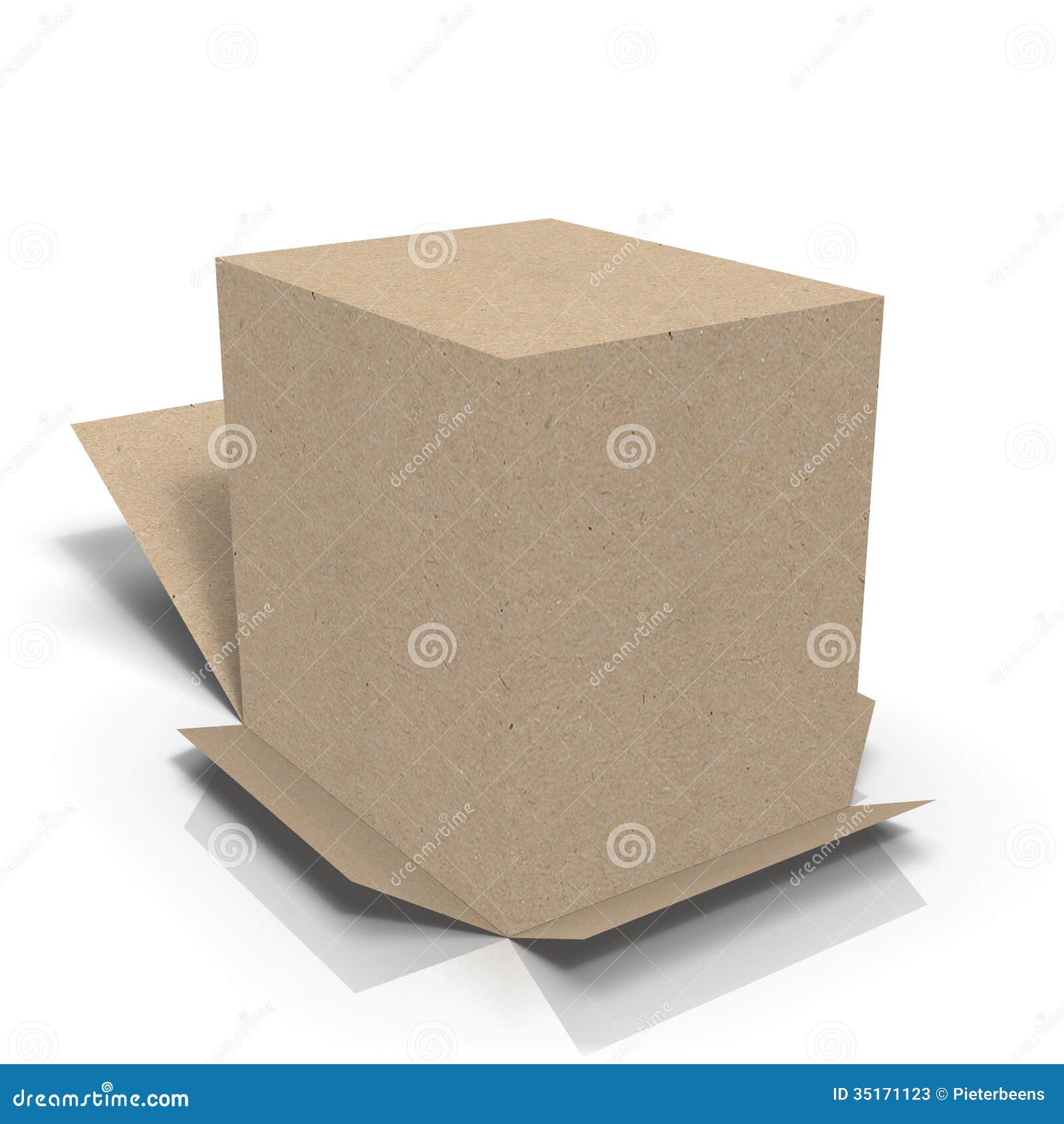 Open box on its side stock illustration. Illustration of storage - 35171123