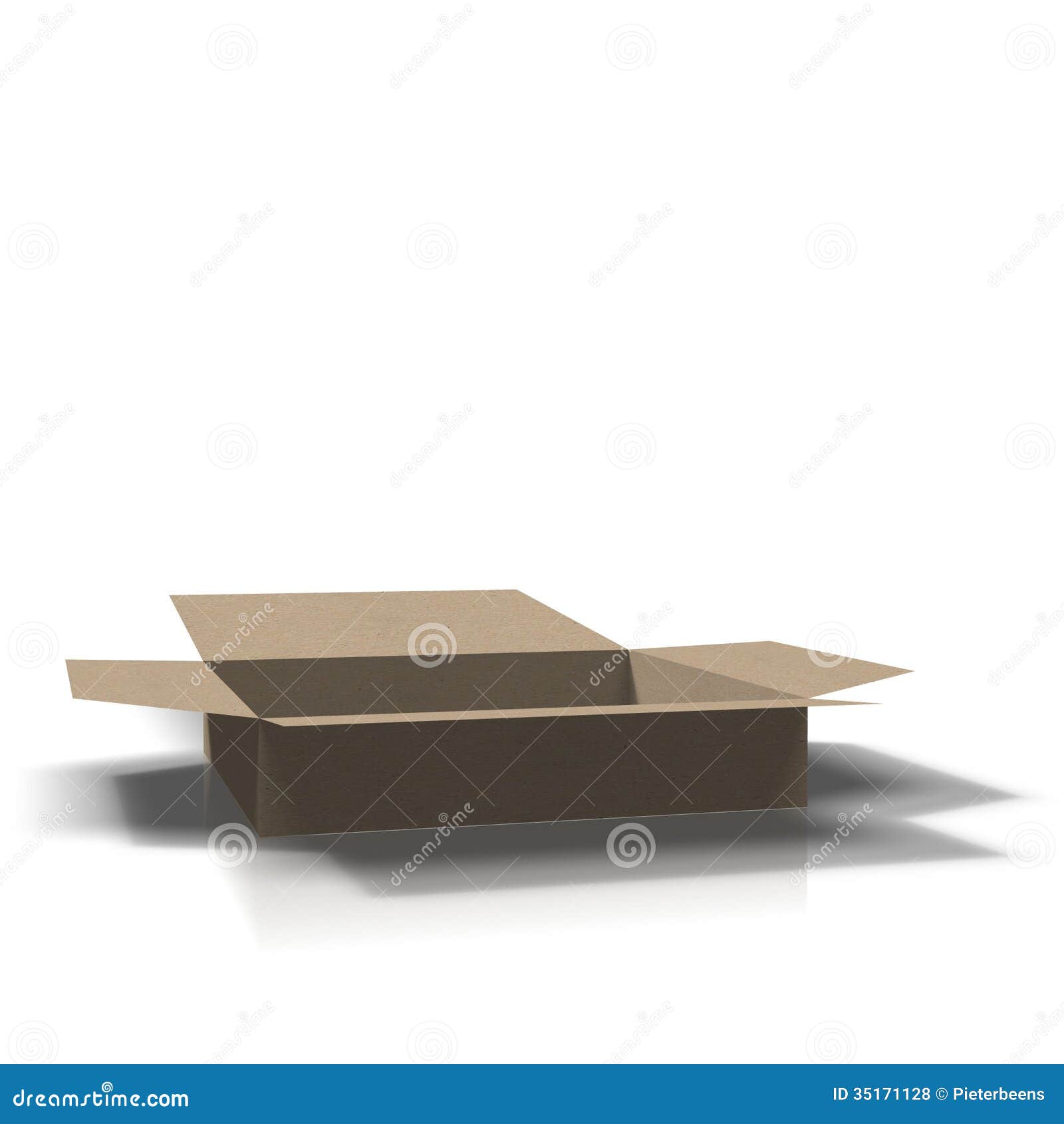 Open box on its side stock illustration. Illustration of perspective ...