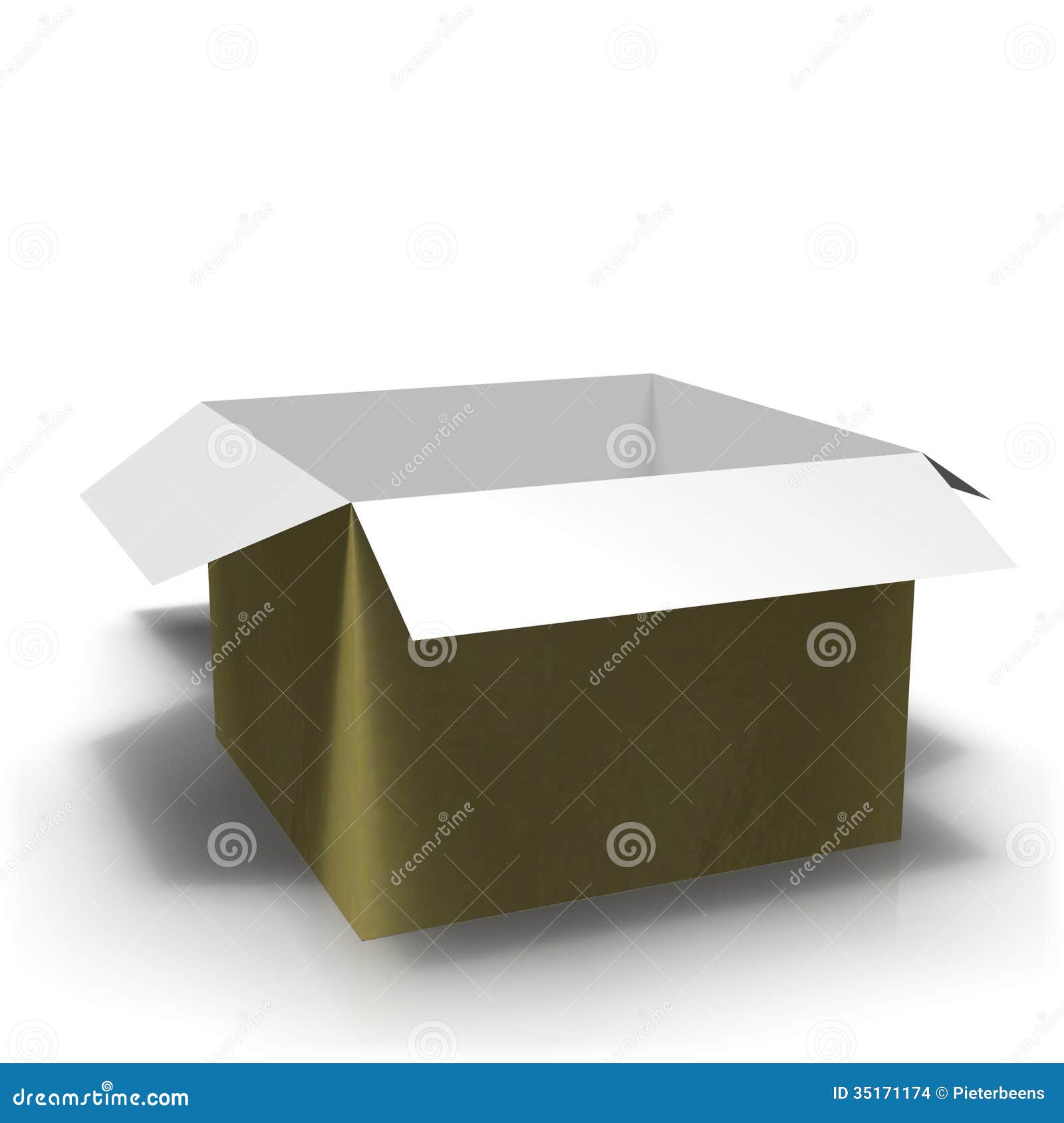 Open box on its side stock illustration. Illustration of perspective ...