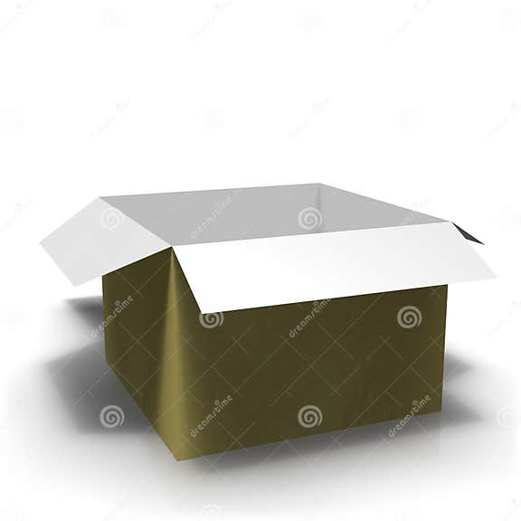 Open box on its side stock illustration. Illustration of perspective ...