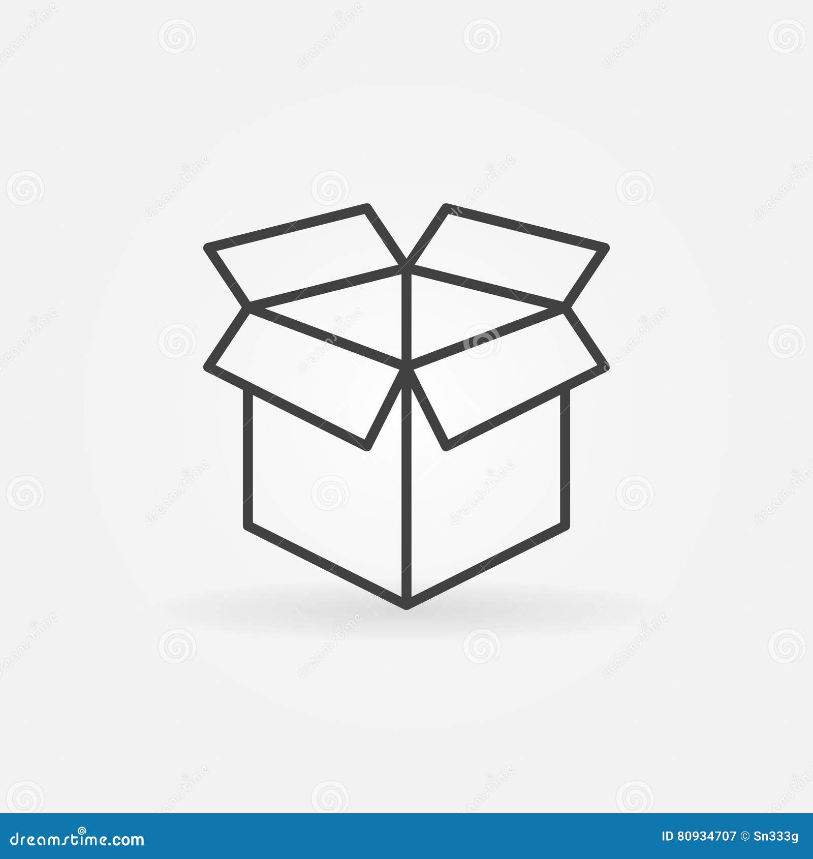 Open box line icon editorial photography. Illustration of packaging ...