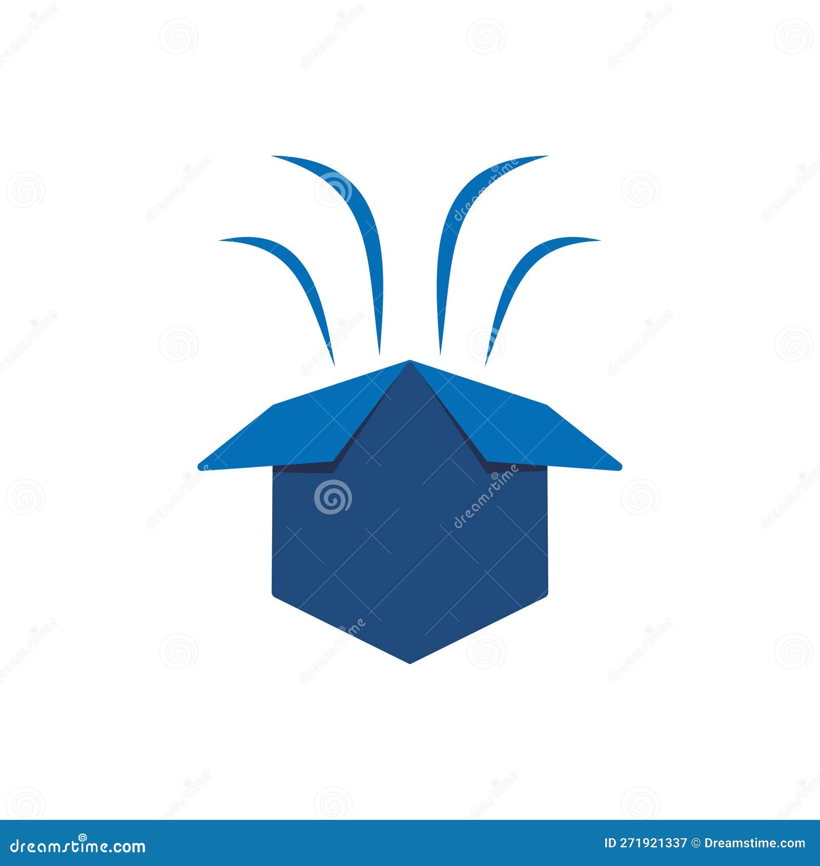 Open Box Logo Design Showing Suprise Stock Vector - Illustration of ...