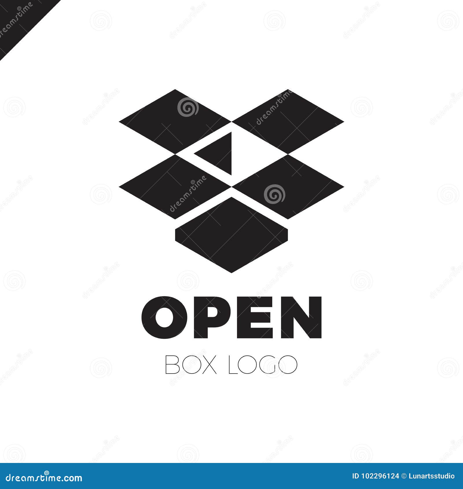 Open Box Logo. Simple Vector Color Icon Stock Vector - Illustration of ...