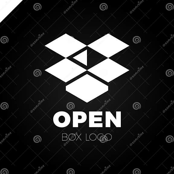 Open Box Logo. Simple Vector Color Icon Stock Vector - Illustration of ...