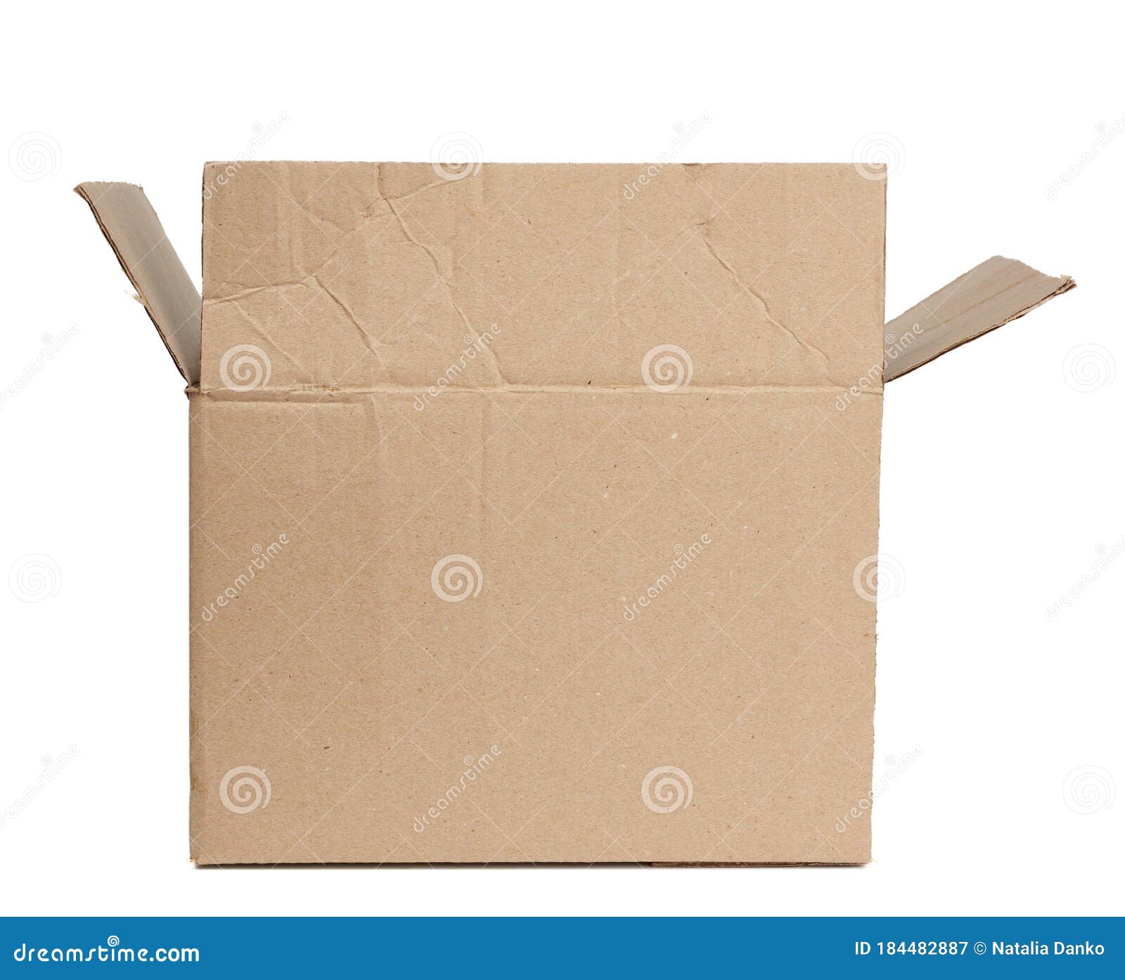 Open Box Made of Brown Corrugated Cardboard Stock Image - Image of ...