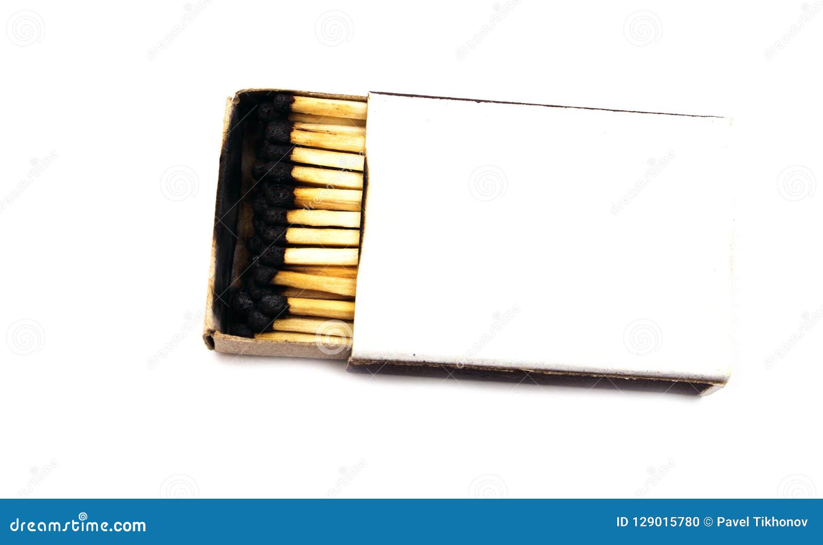Open Box of Matches on White Stock Photo - Image of container, colors ...