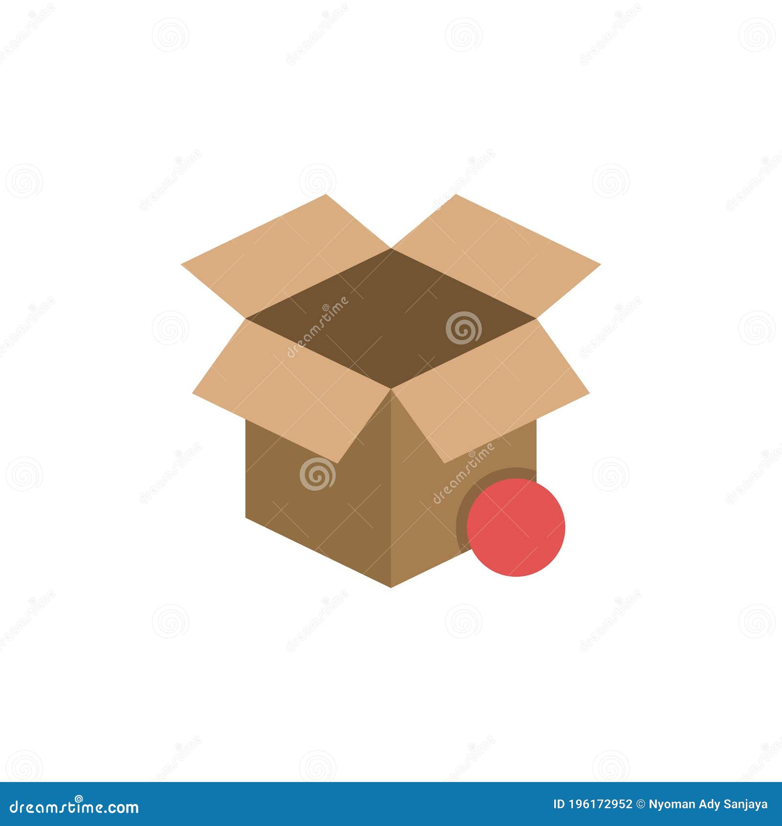 Open Box Notification Vector Icon Symbol in Box Isolated on White ...