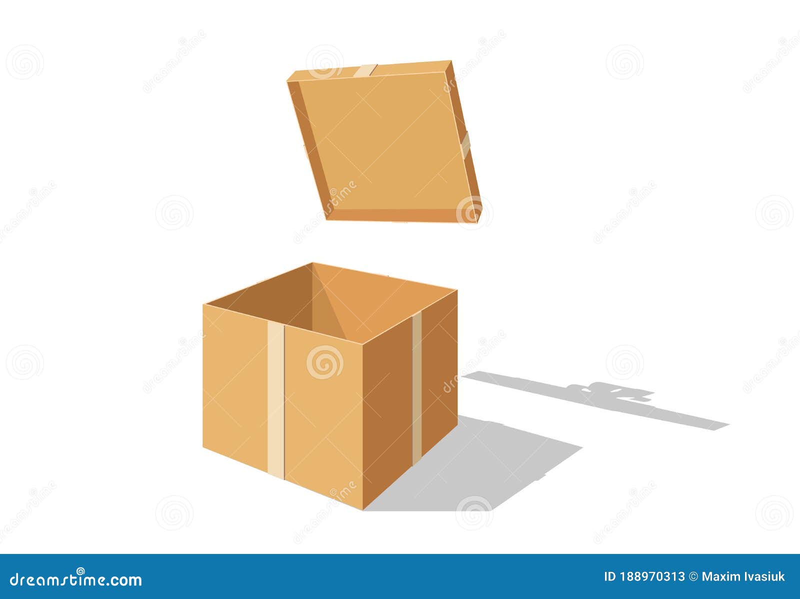 Top View Of 3d Carton White Boxes Vector Mockup, Realistic Close And ...