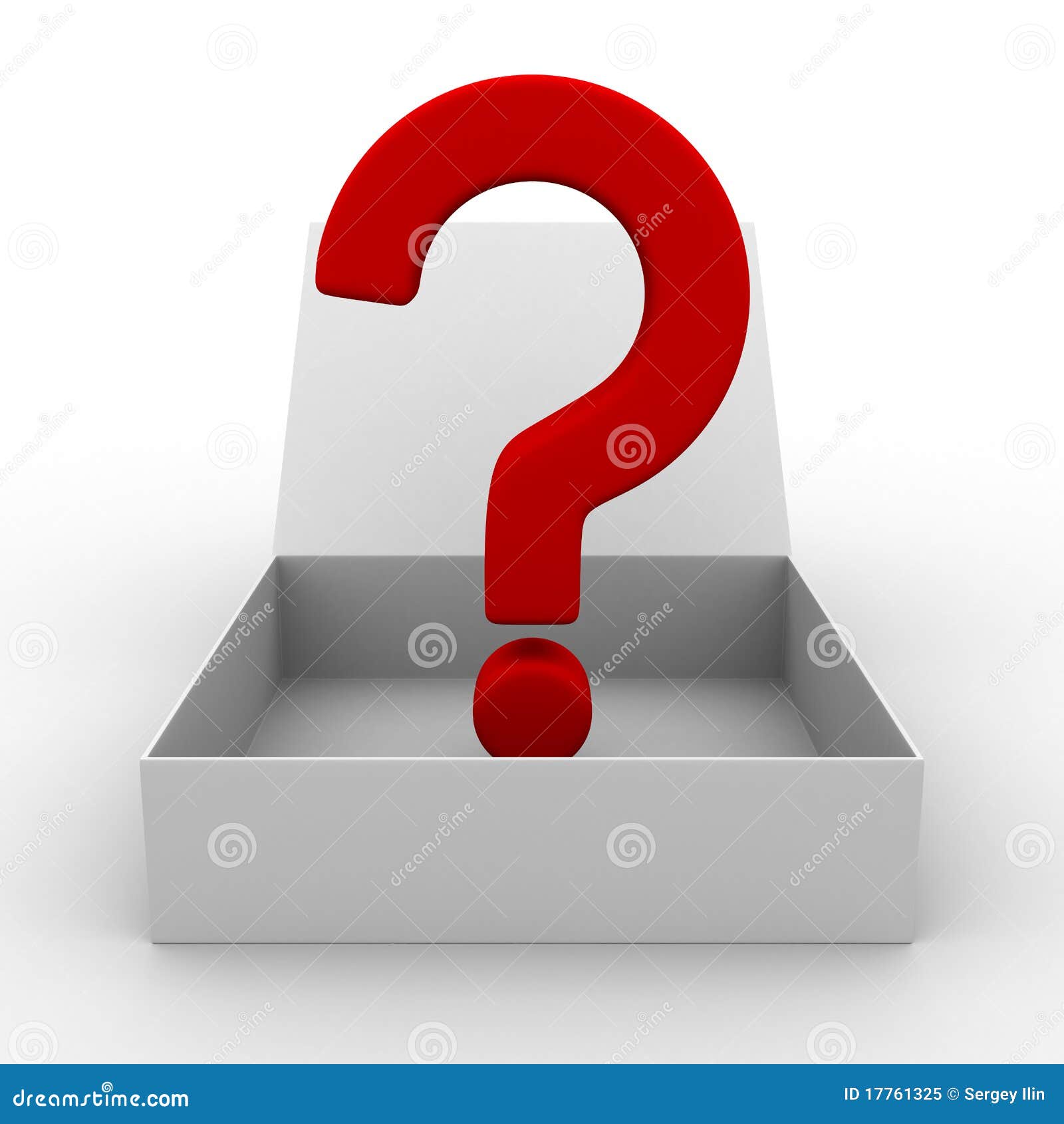 Open box with question stock illustration. Illustration of isolated ...