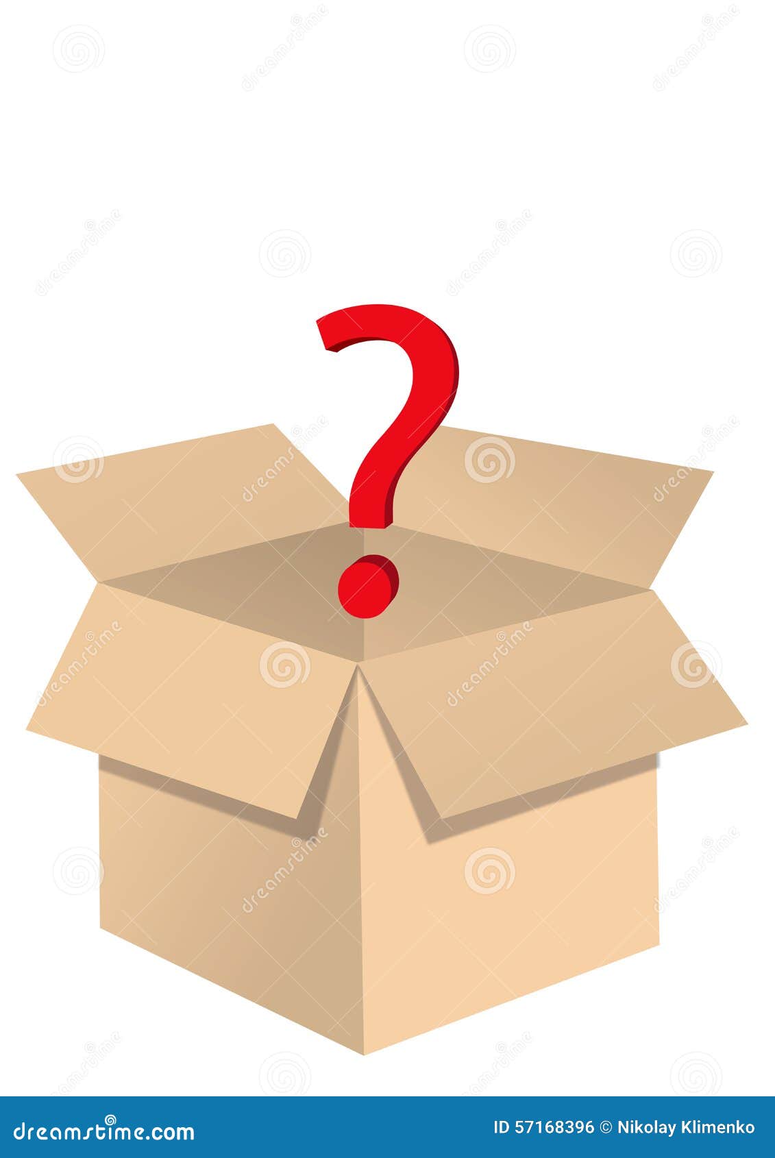 Open Box with Question Illustration Eps 10 Stock Vector - Illustration ...