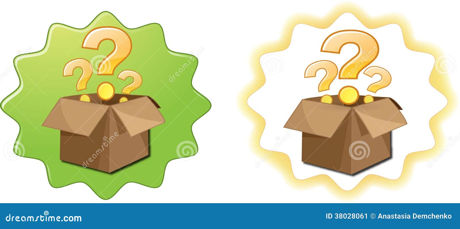 Open Box Question Mark Cartoon Vector | CartoonDealer.com #38028061