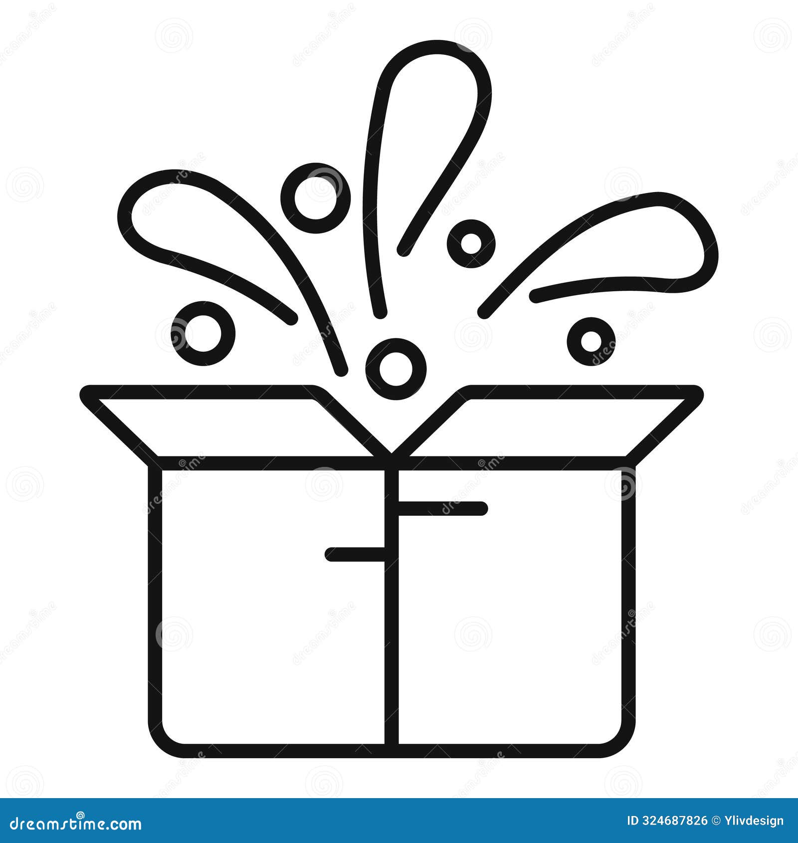 Open Box Surprising with Confetti Exploding from Inside Stock ...