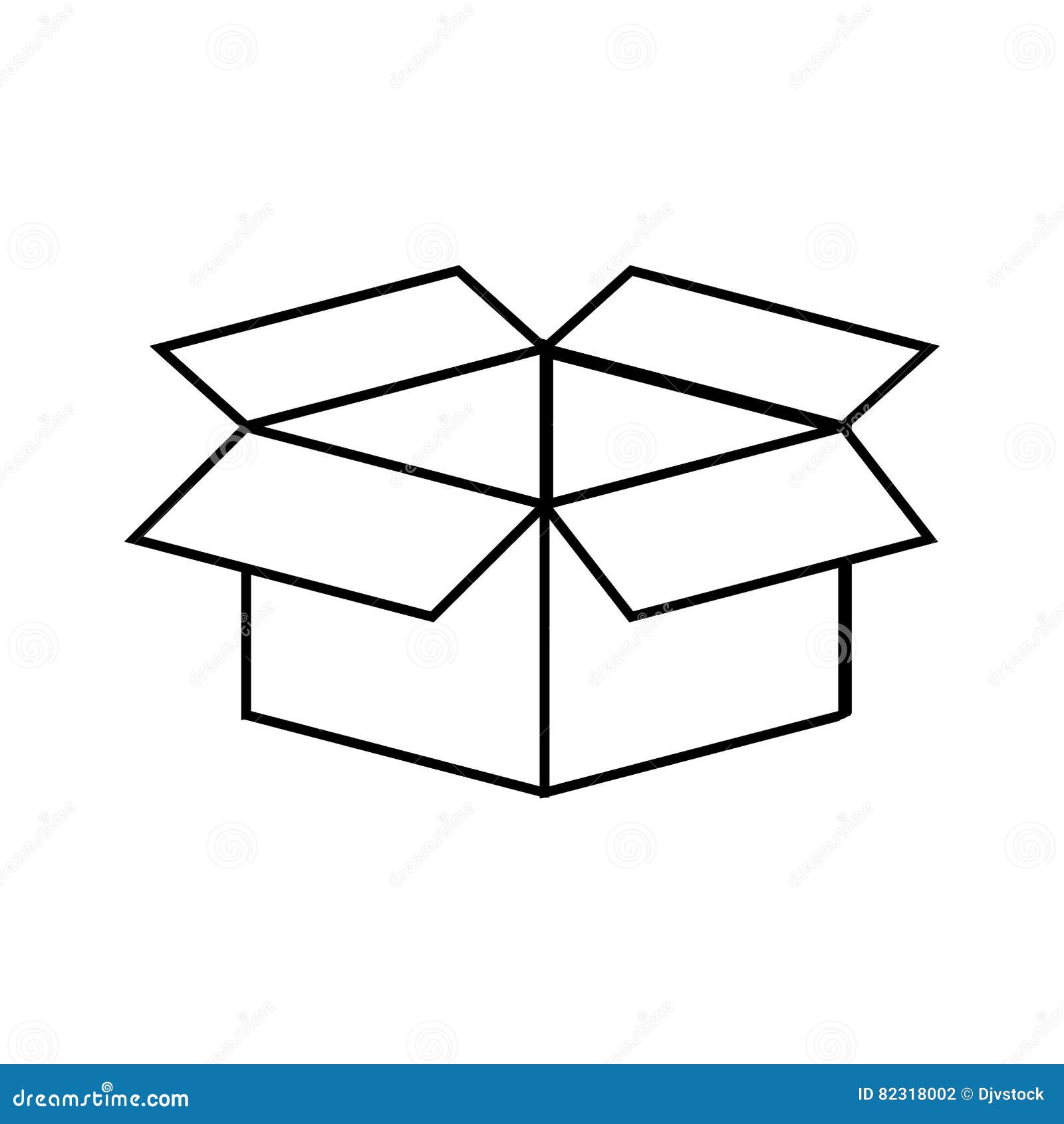 Open box symbol stock illustration. Illustration of cargo - 82318002