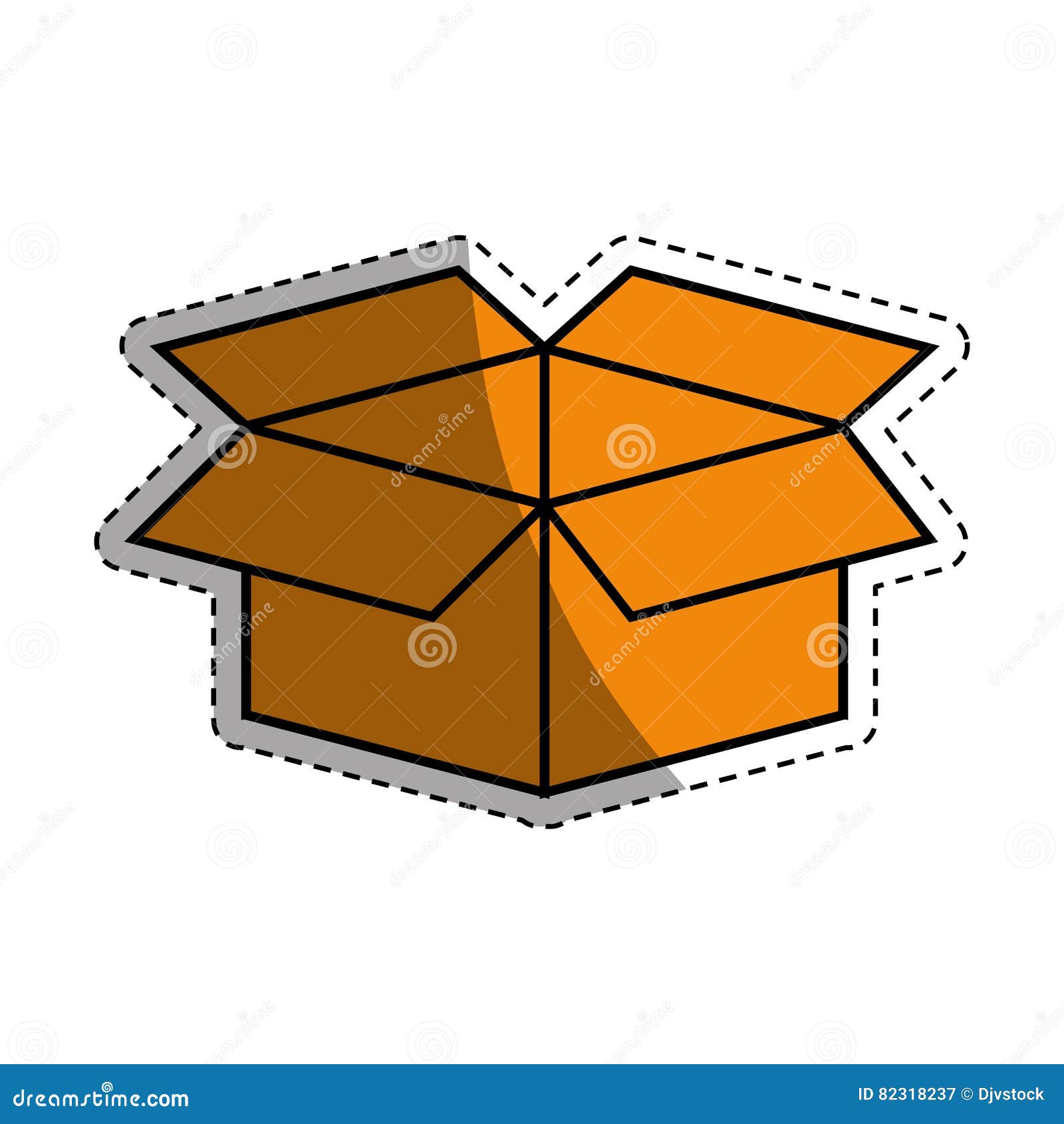 Open box symbol stock illustration. Illustration of element - 82318237