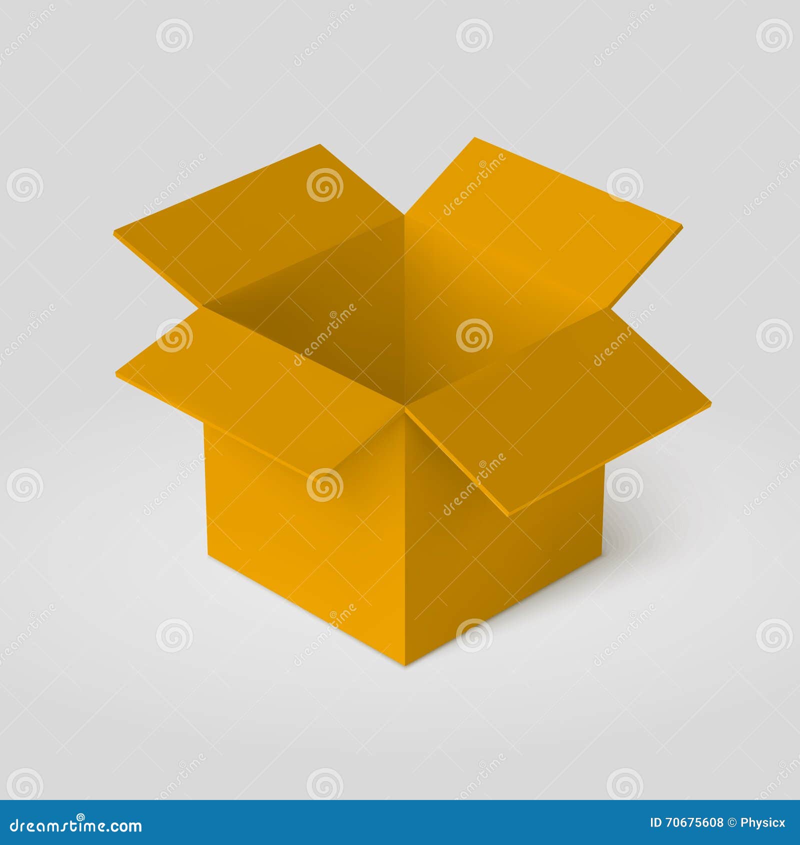 Open box template on white stock vector. Illustration of carton - 70675608