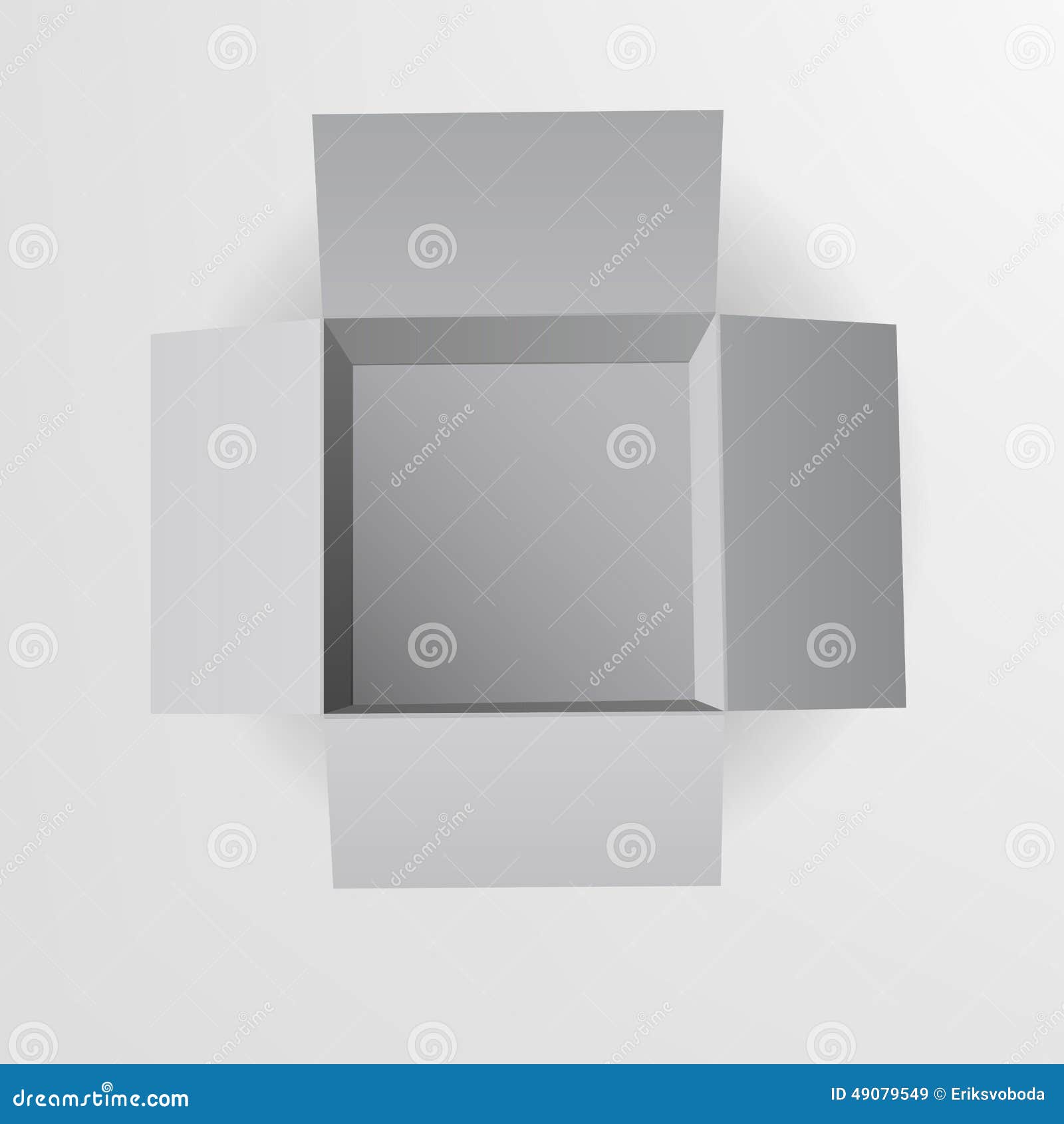 Open box. Top view stock vector. Illustration of packaging - 49079549