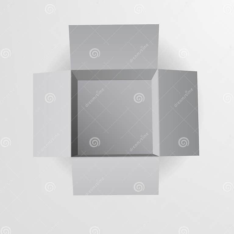 Open box. Top view stock vector. Illustration of packaging - 49079549