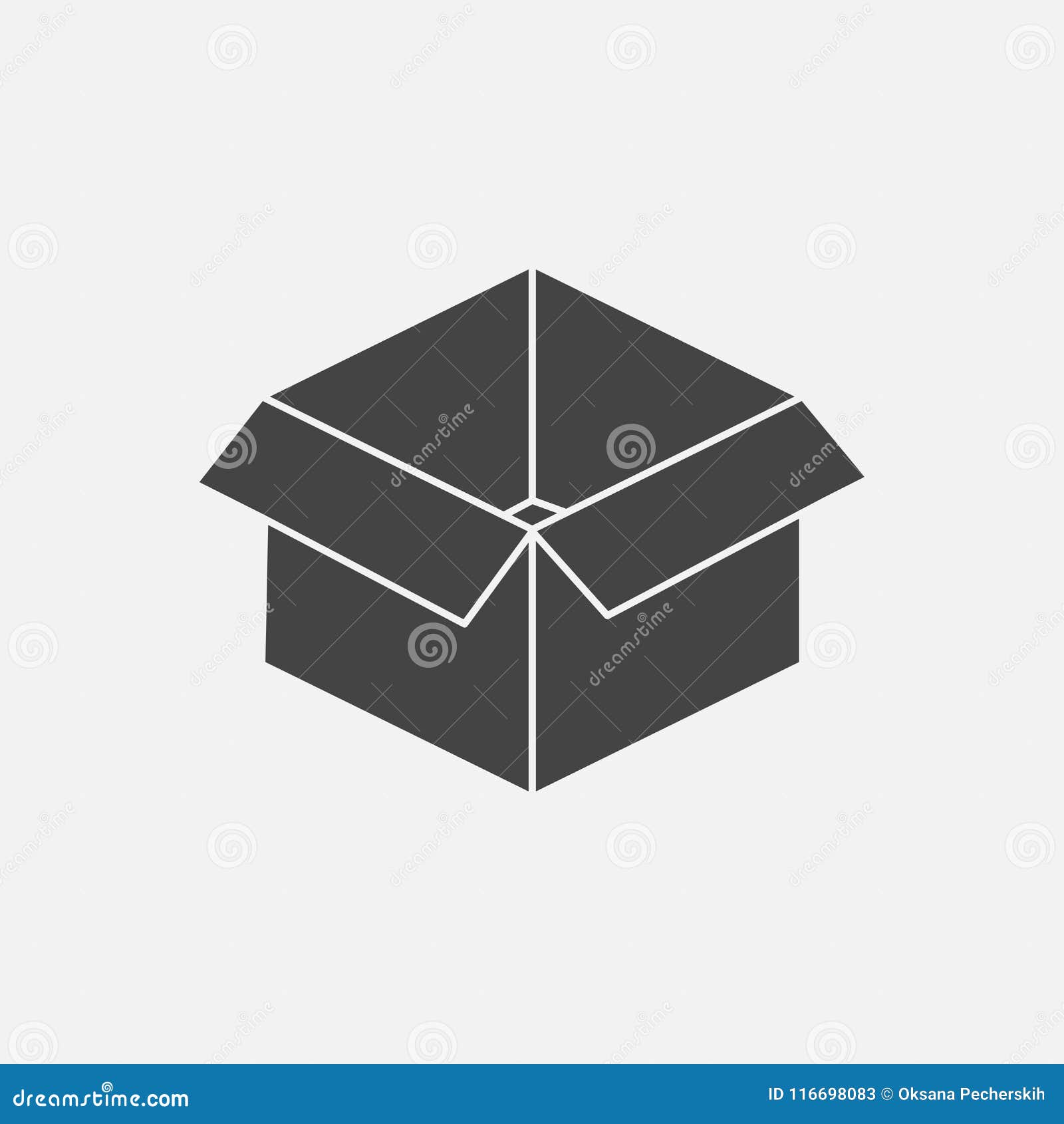 Open Box Vector Image. Sign of Parcel and Goods. Stock Vector ...