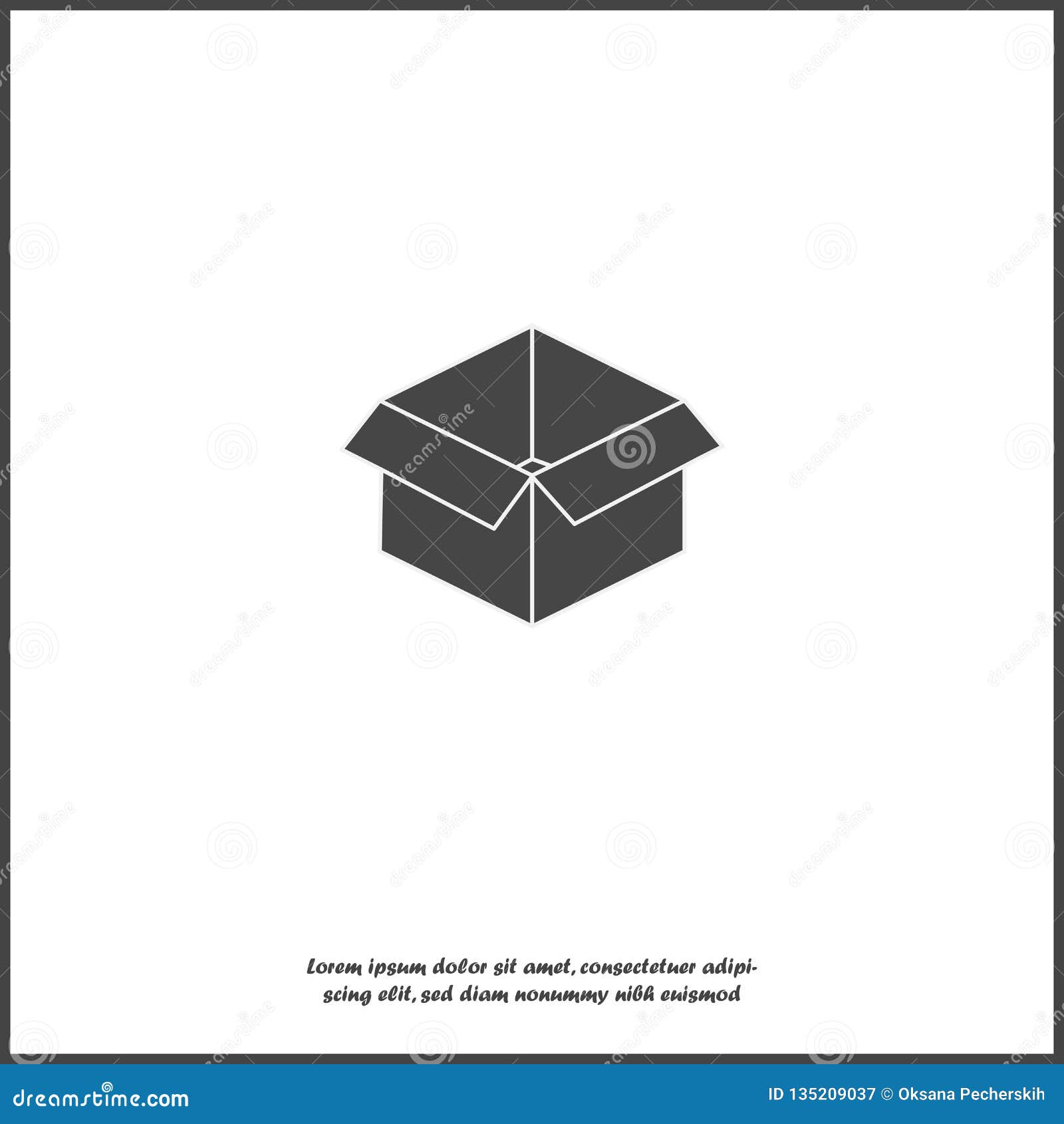 Open Box Vector Image. Sign of Parcel and Goods on White Isolated ...